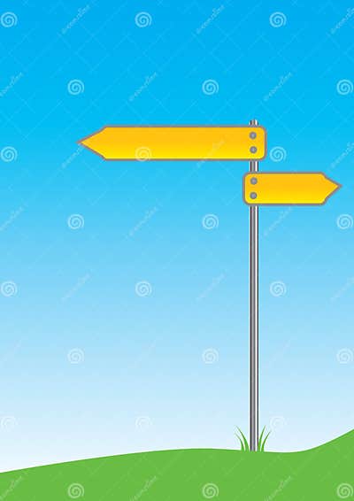 Blank sign post stock vector. Illustration of copy, pointing - 3366195