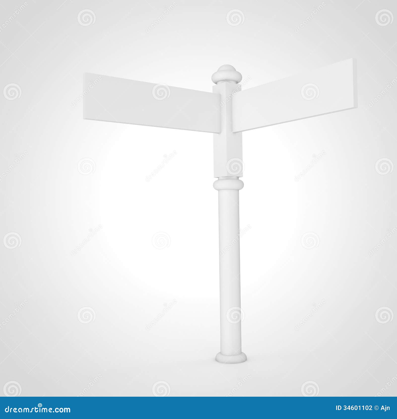 Blank Sign Post stock illustration. Illustration of arrow - 34601102