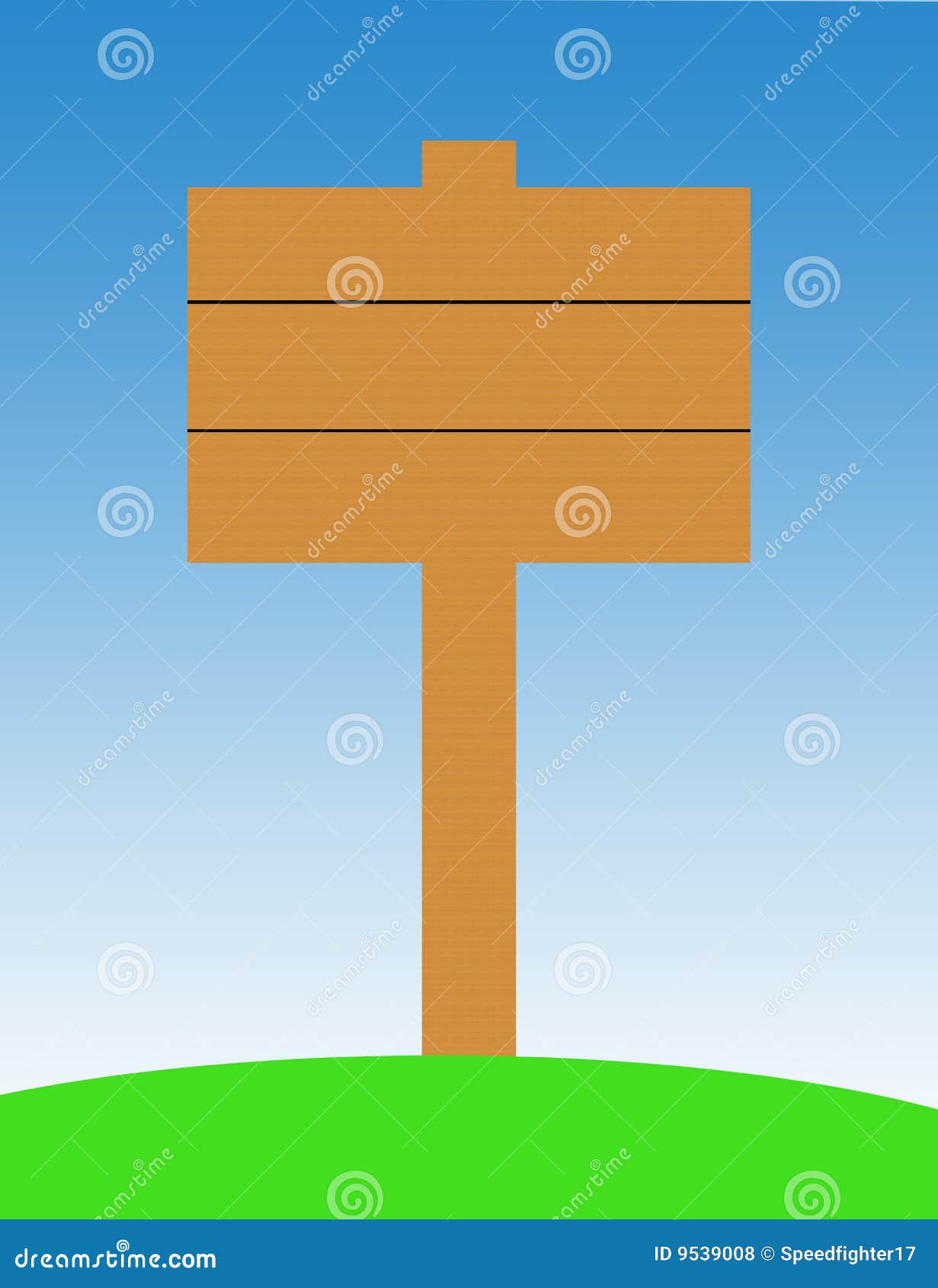 Blank Sign Post Notice Board Stock Illustration - Illustration of space ...