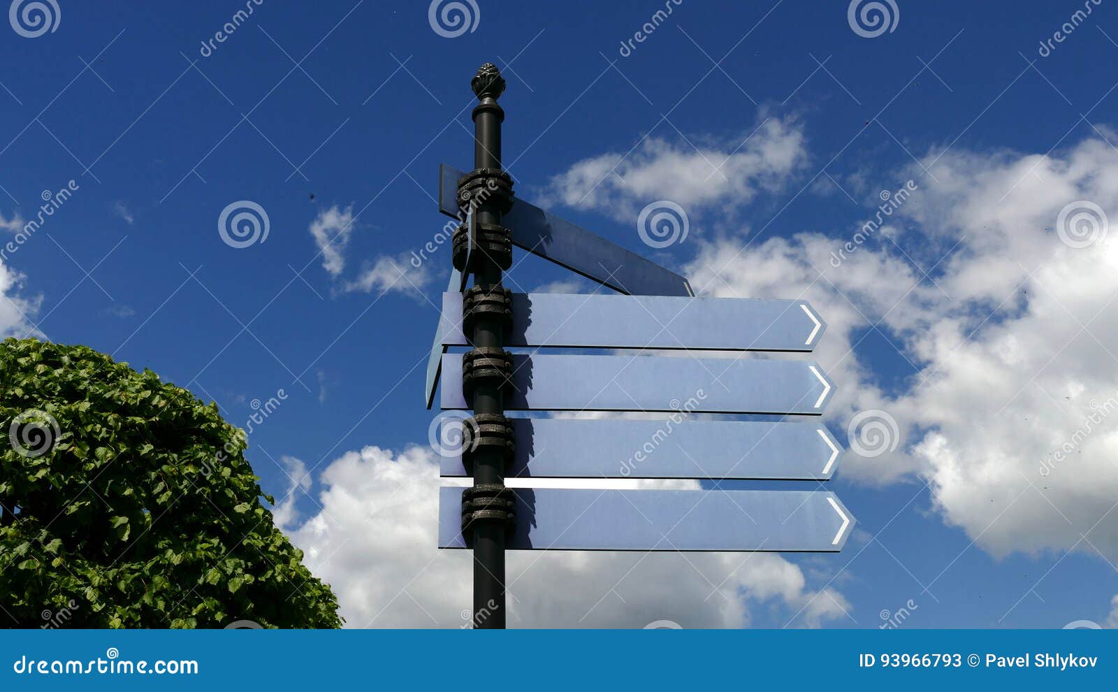 Blank Sign Post stock image. Image of arrow, destination - 93966793