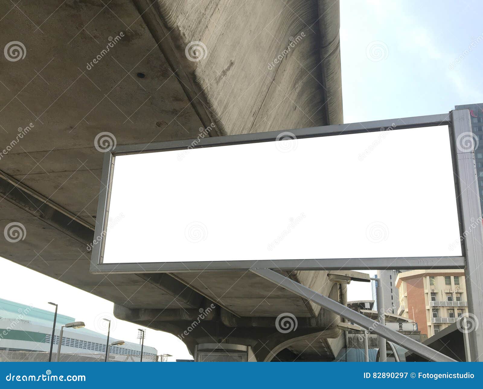 Blank Sign on Public Side Walk Stock Image - Image of billboard ...