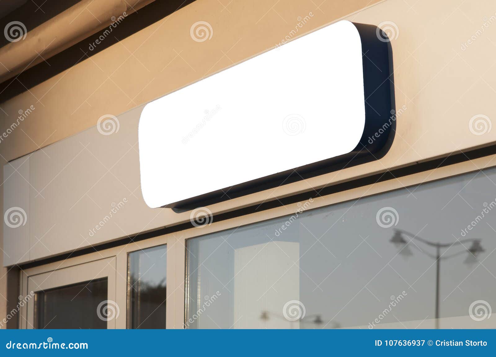 Blank store banner stock image. Image of advertise, boost - 107636937