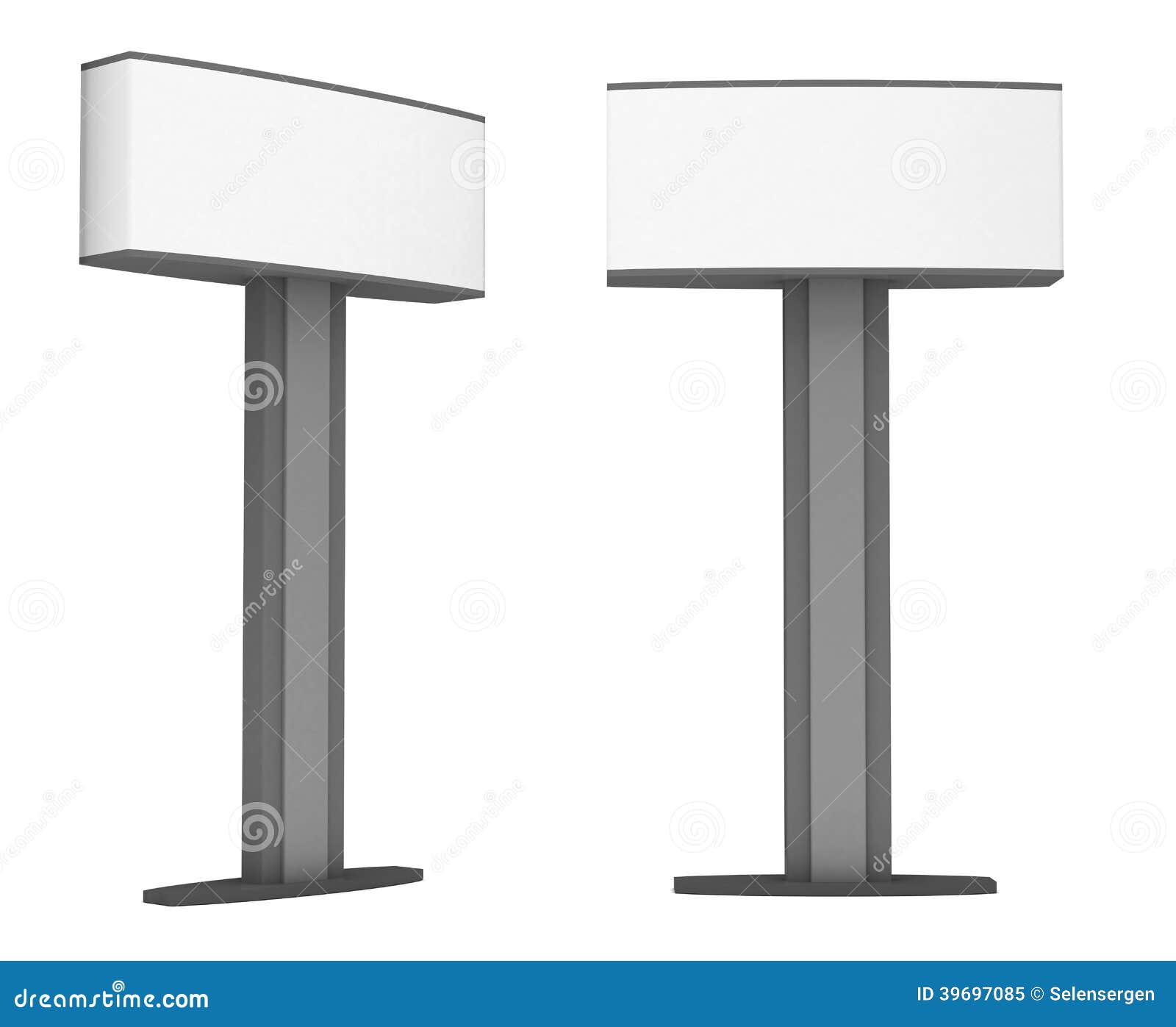 Blank Sign Tower stock illustration. Illustration of isolated - 39697085