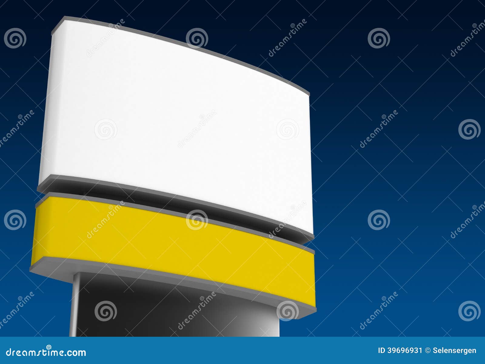 Blank Sign Tower stock illustration. Illustration of banner - 39696931