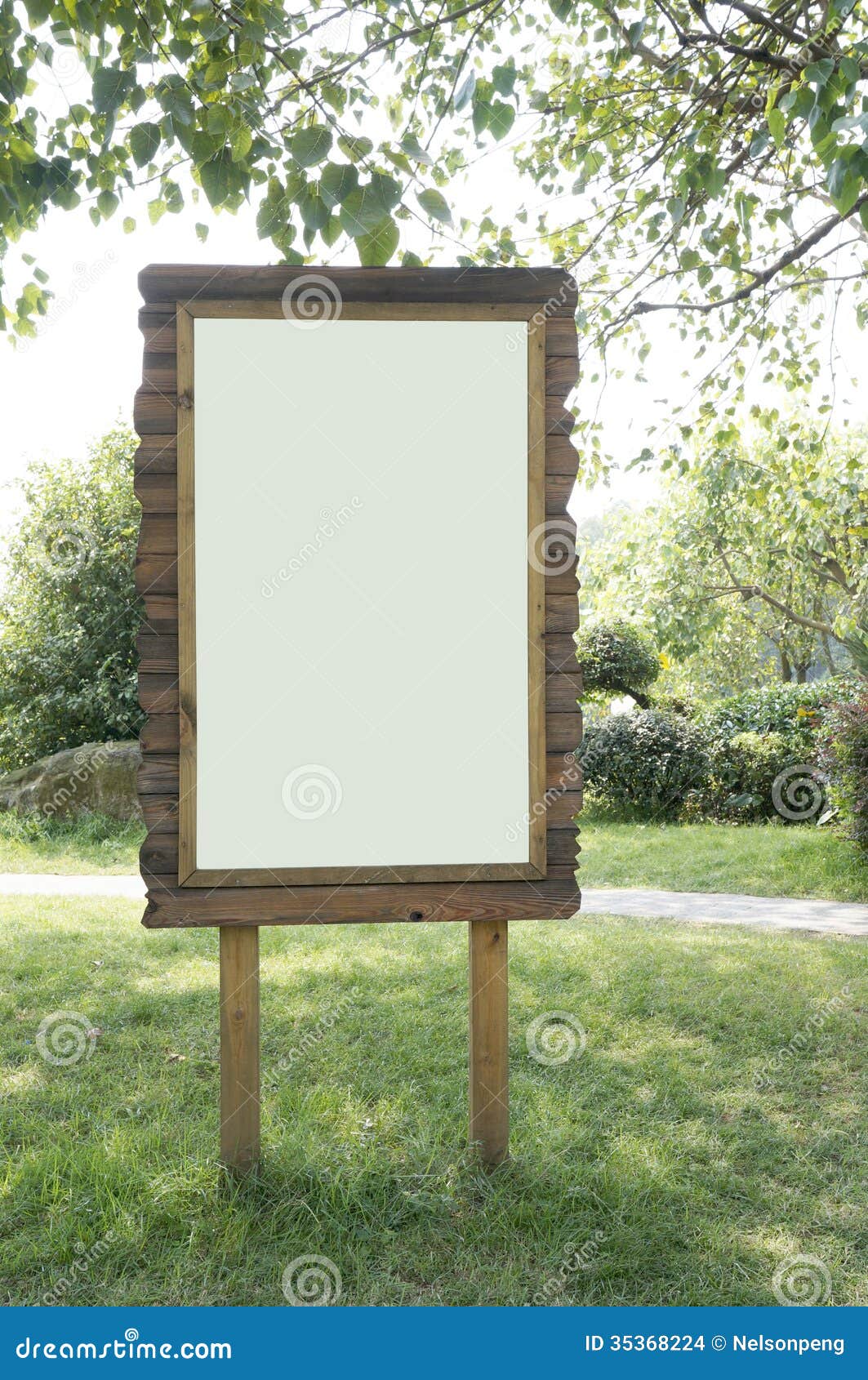 Blank sign stock photo. Image of leaves, signboard, grass - 35368224