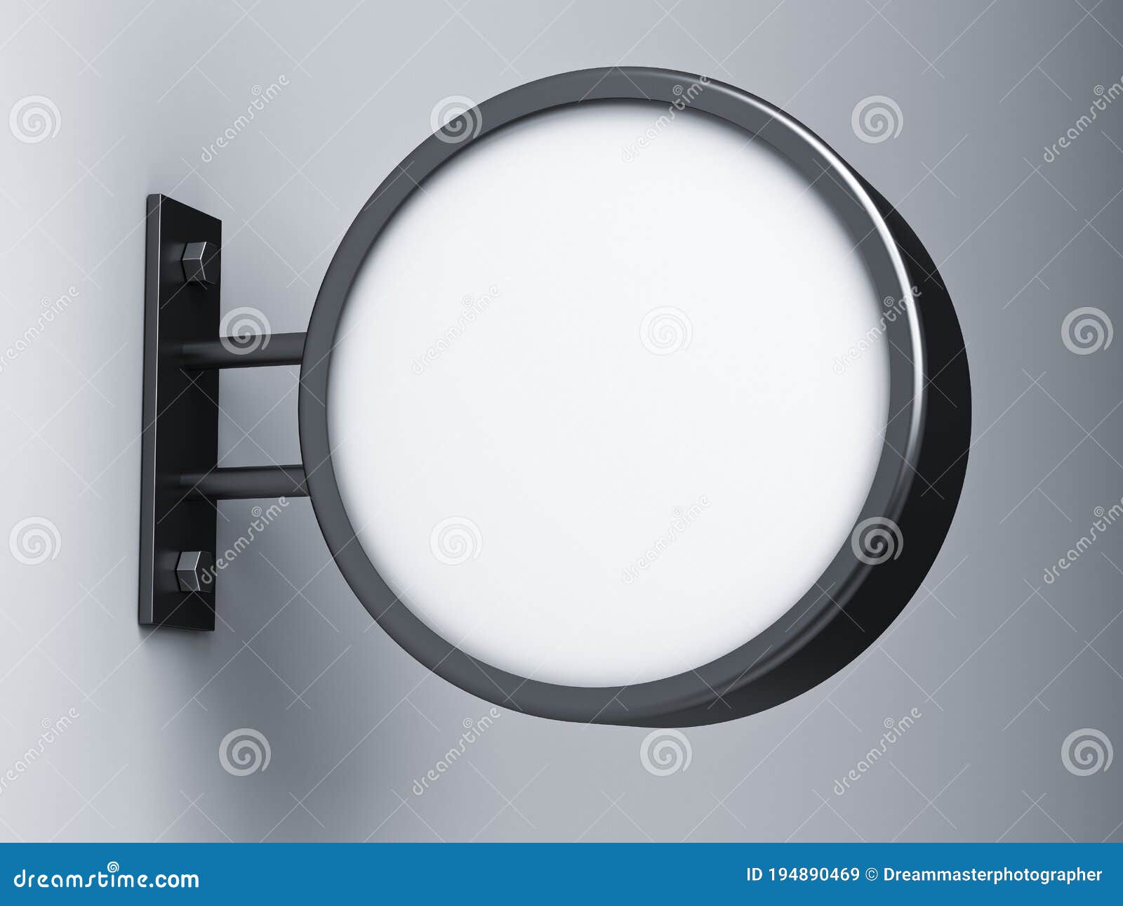 Blank Signage Board or Advertising Round Billboard Isolated on White ...