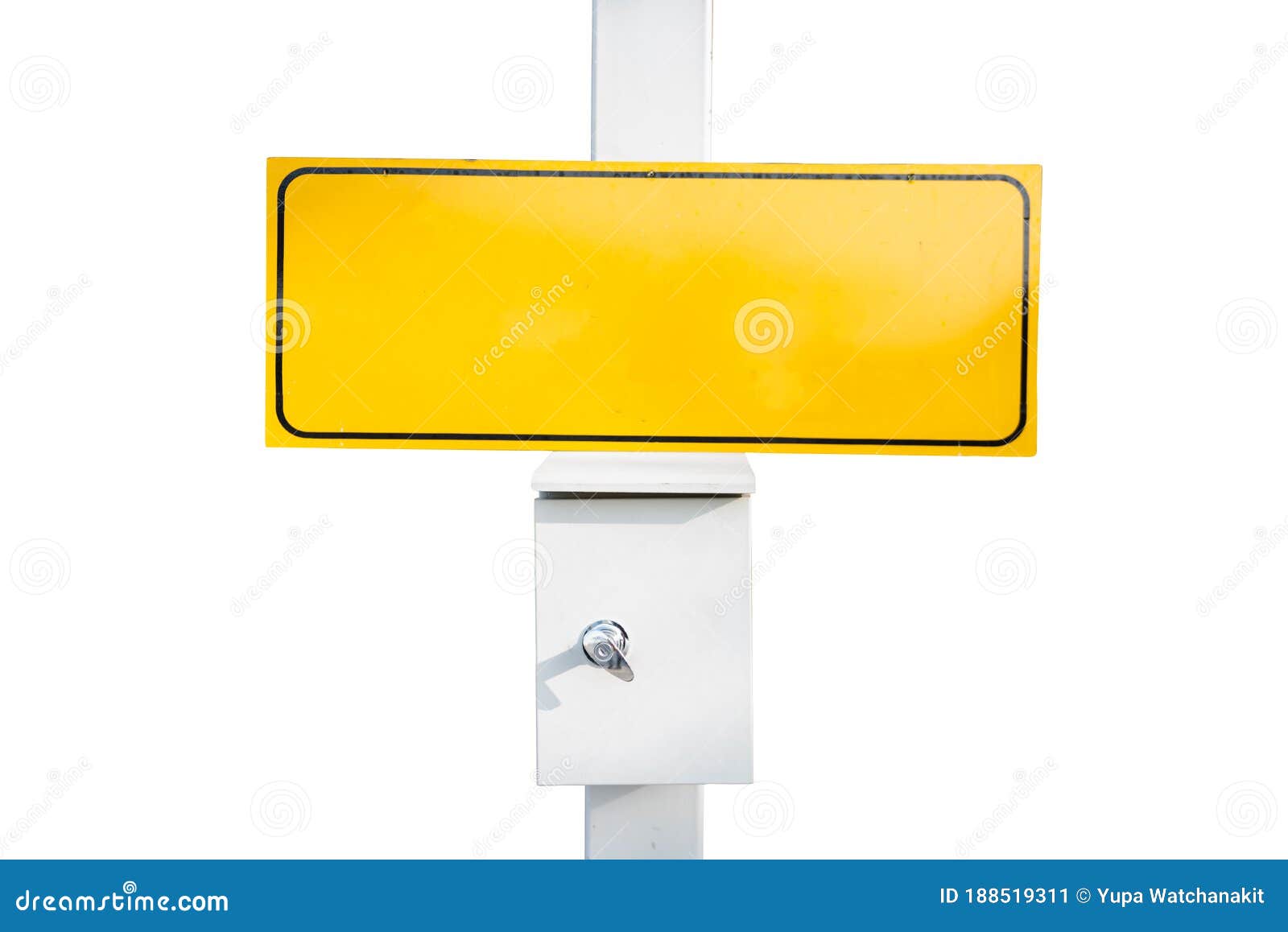 Blank Signage Isolated on White Background Stock Image - Image of frame ...
