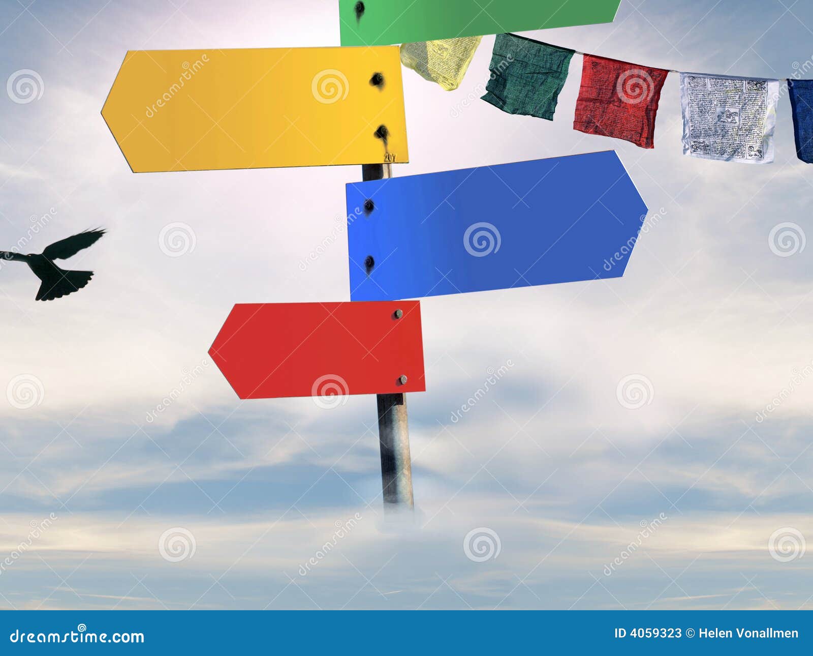 Blank Signal Series - Tibet Stock Image - Image of guidepost, sign: 4059323