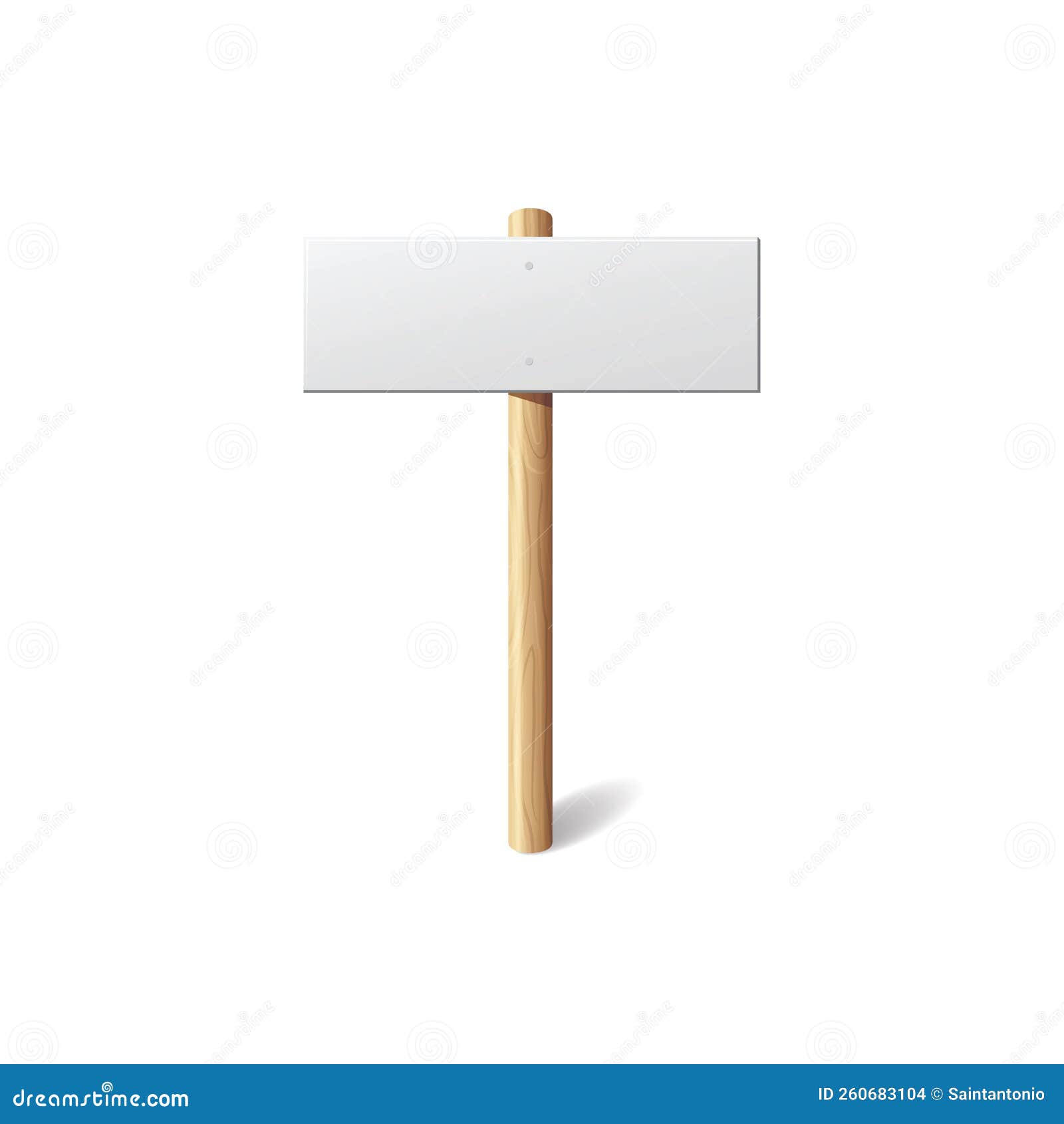 Blank Signboard. Empty Signage Banner Stock Vector - Illustration of ...