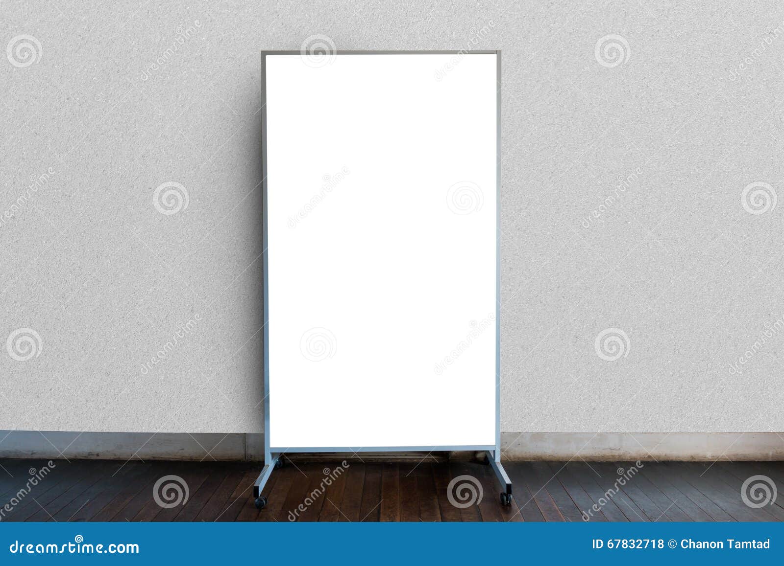 Blank Signboard Template for Text on the Wall. Stock Photo - Image of ...