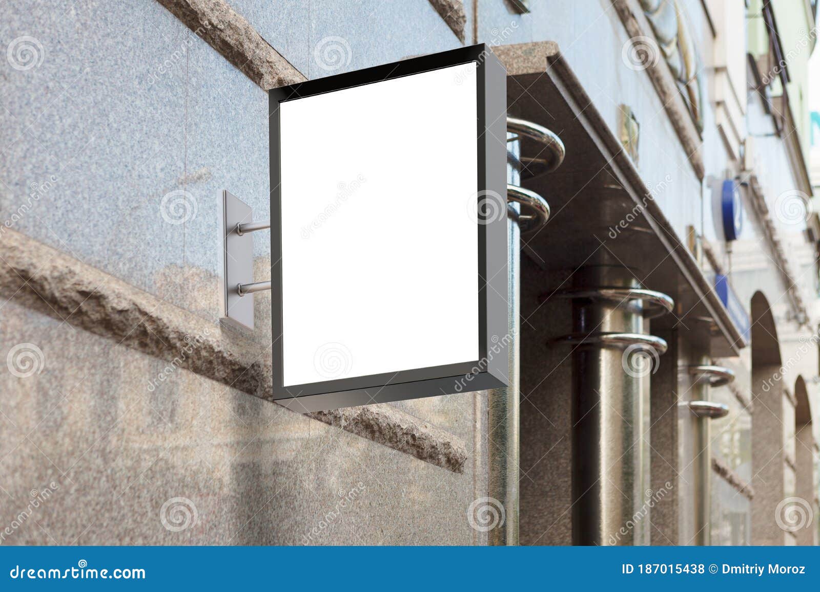 Blank Signboard on the Wall Stock Photo - Image of entrance, business ...