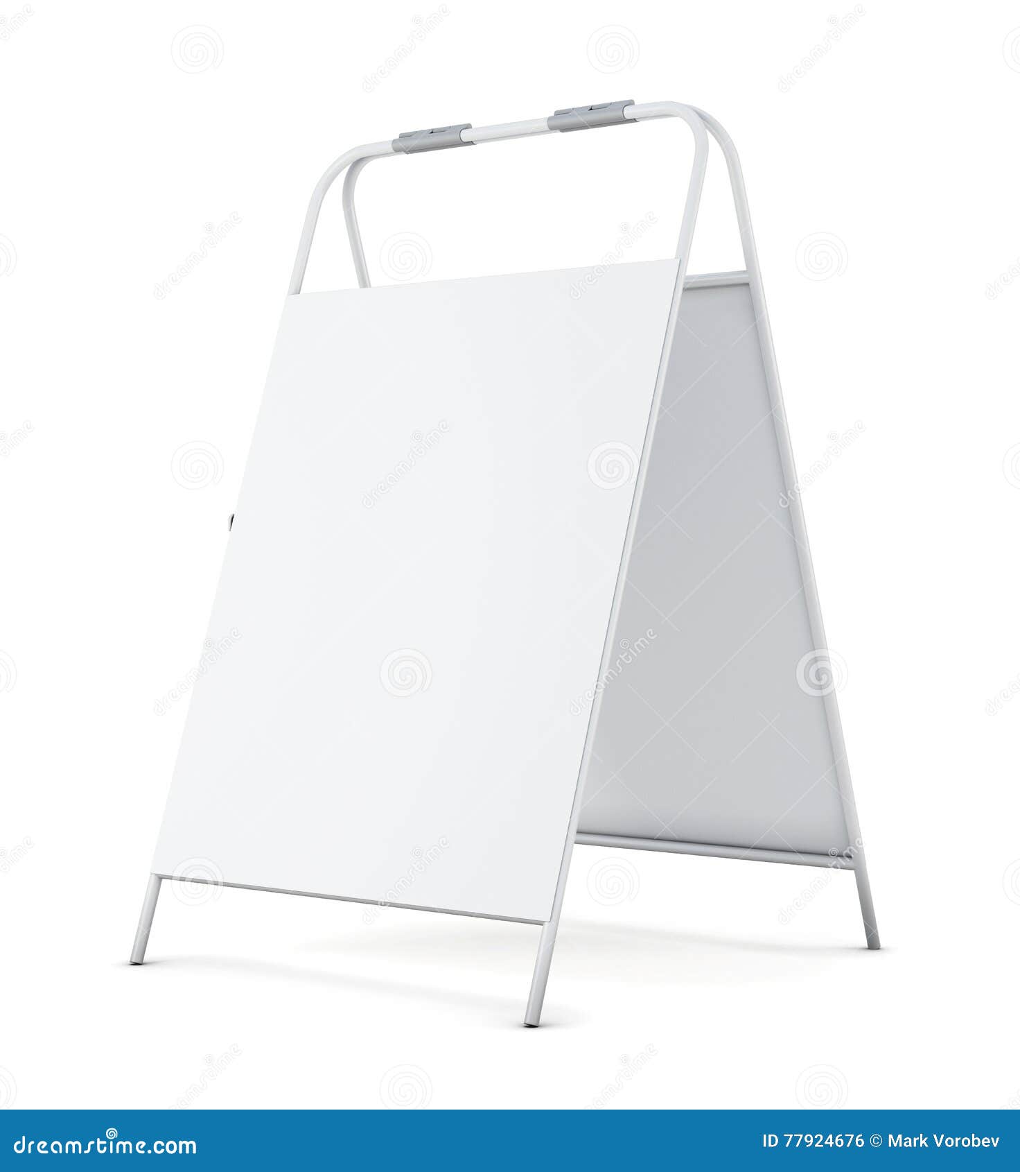 Blank Signboard on White Background. 3d Rendering Stock Illustration ...