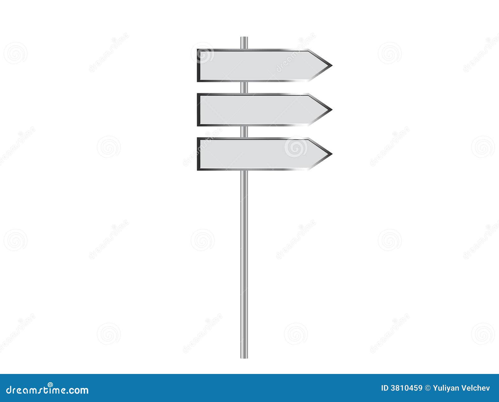 Blank signpost 2 stock vector. Illustration of board, point - 3810459
