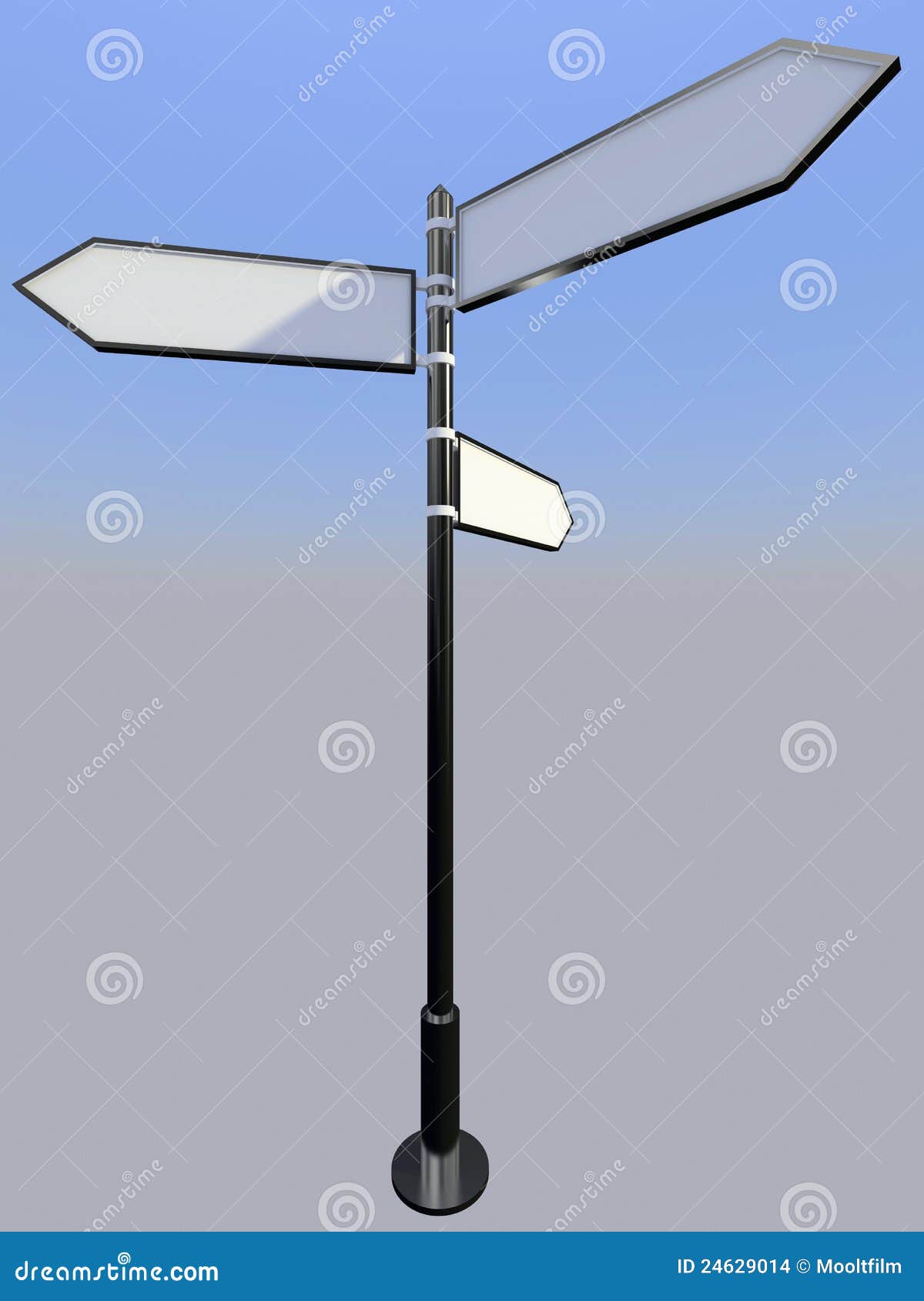 Blank signpost stock illustration. Illustration of advice - 24629014