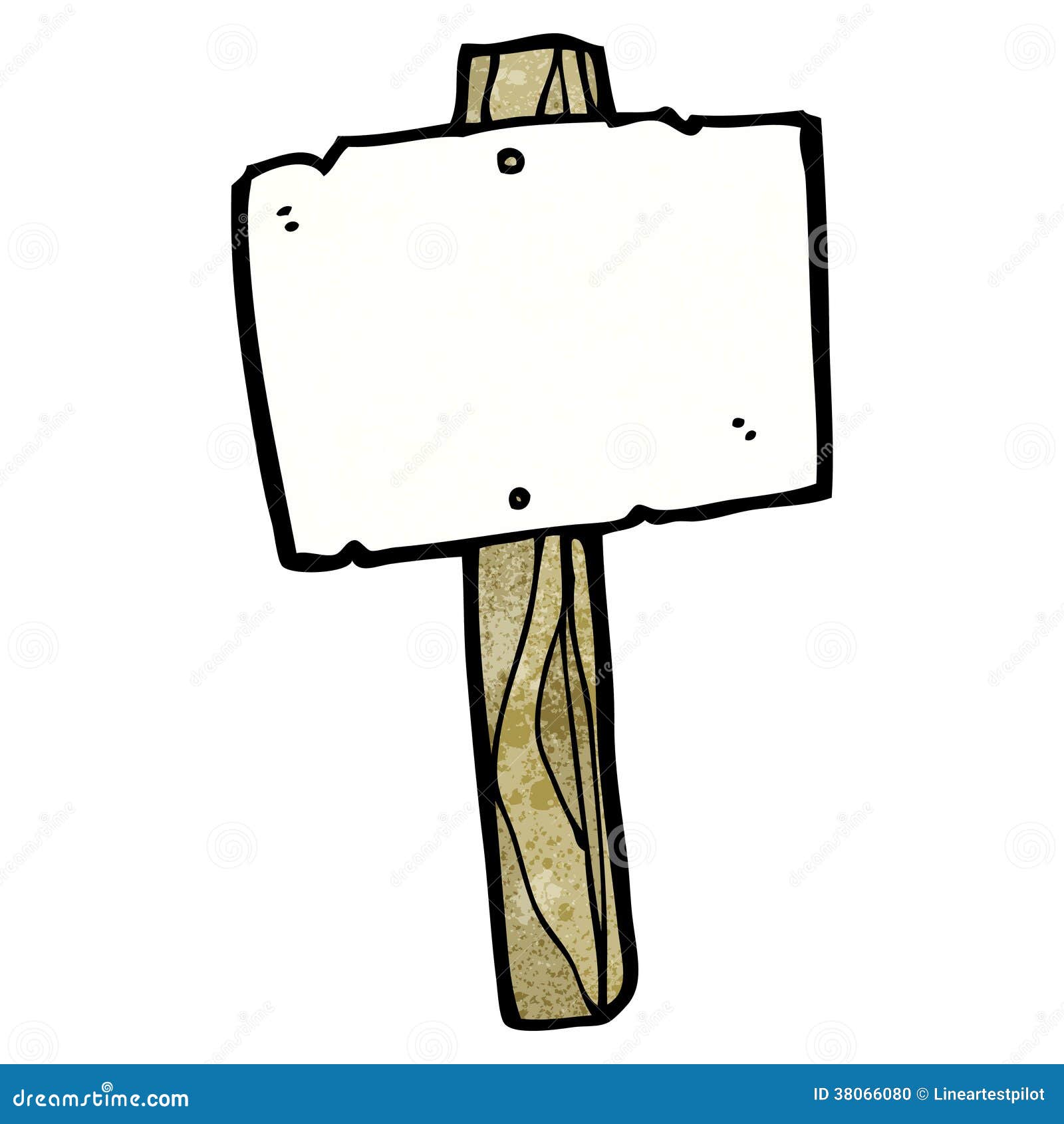 Blank signpost cartoon stock vector. Illustration of cute - 38066080