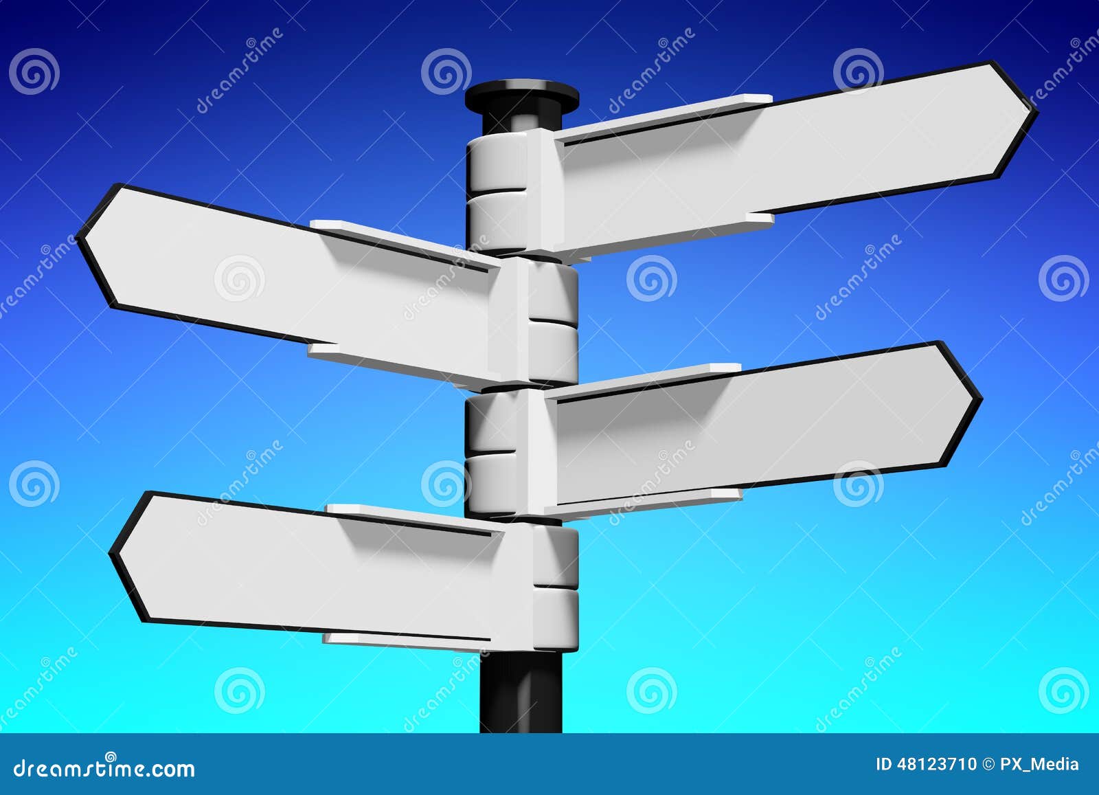 Blank signpost... stock illustration. Illustration of direction - 48123710