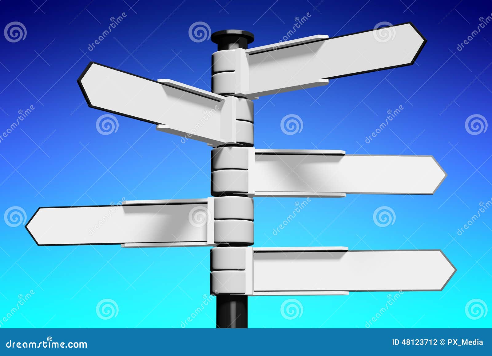 Blank signpost... stock illustration. Illustration of blank - 48123712