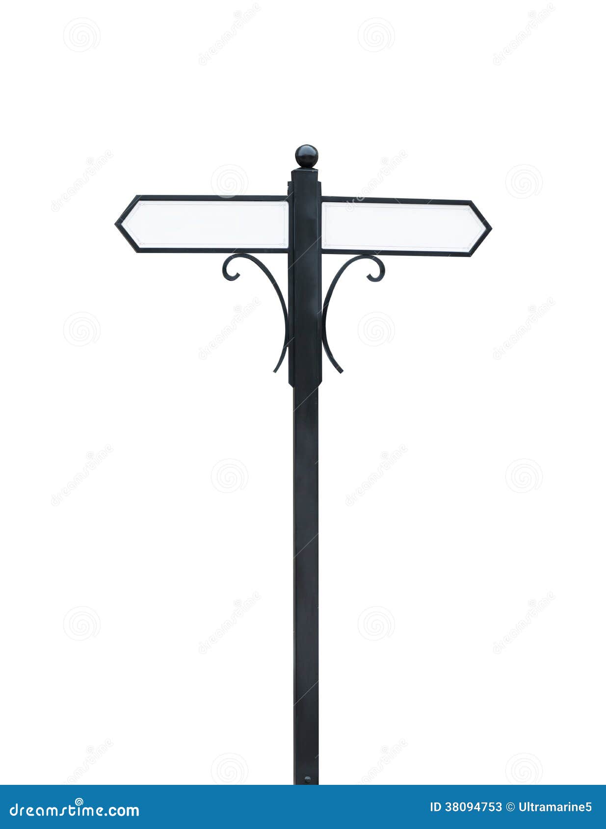 Blank signpost isolated stock image. Image of directional - 38094753