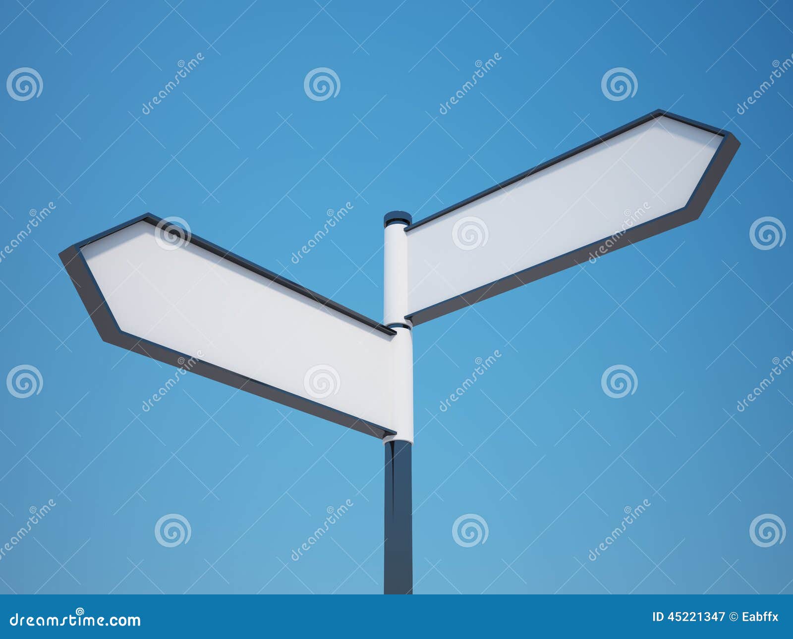 Blank Signpost stock illustration. Illustration of guidance - 45221347