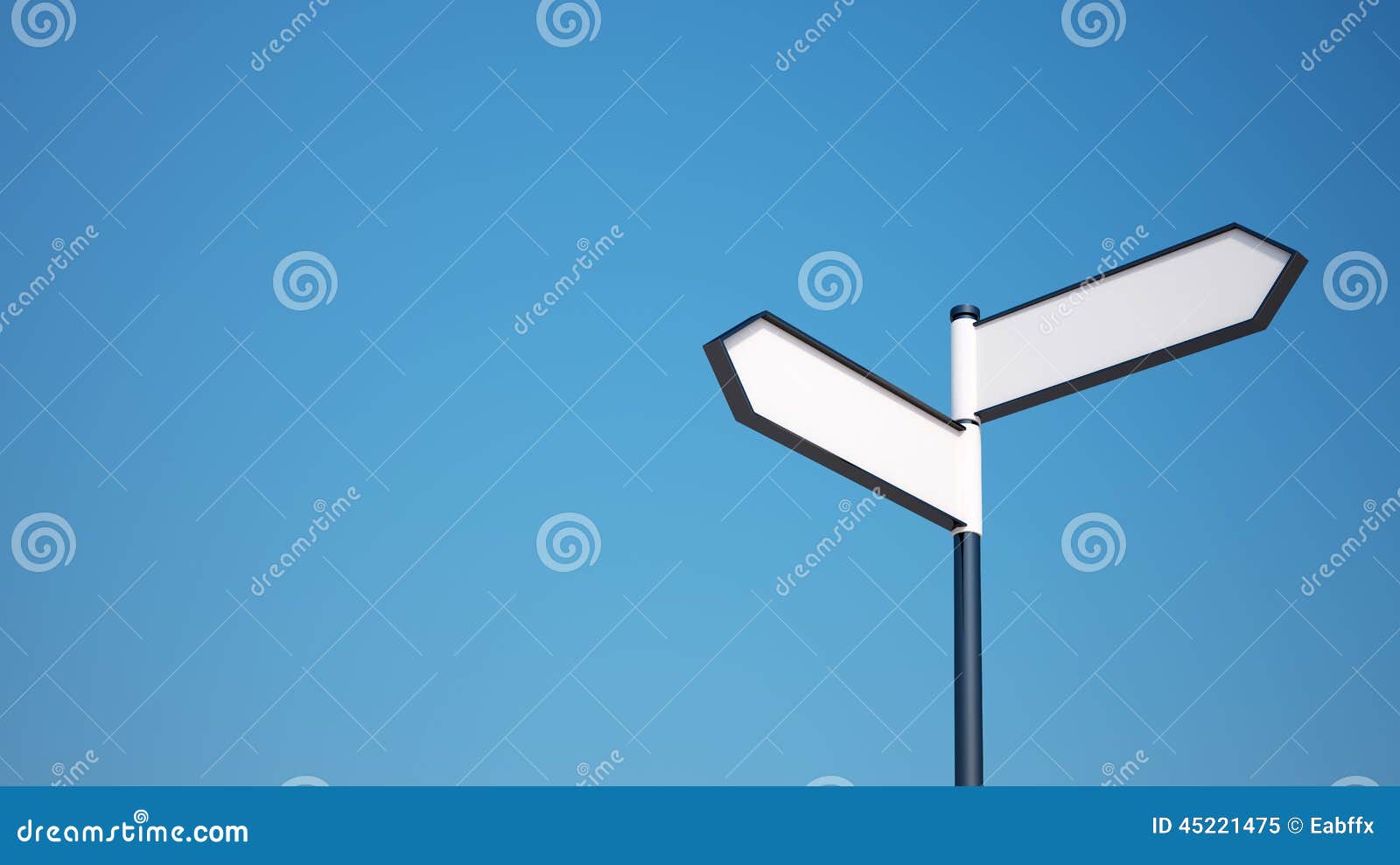 Blank Signpost stock illustration. Illustration of path - 45221475