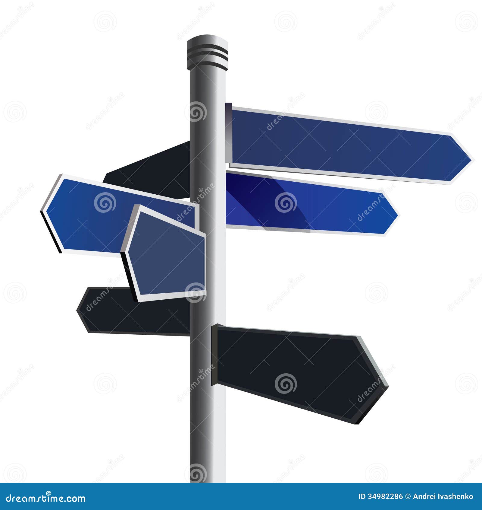 Blank signpost stock vector. Illustration of note, address - 34982286
