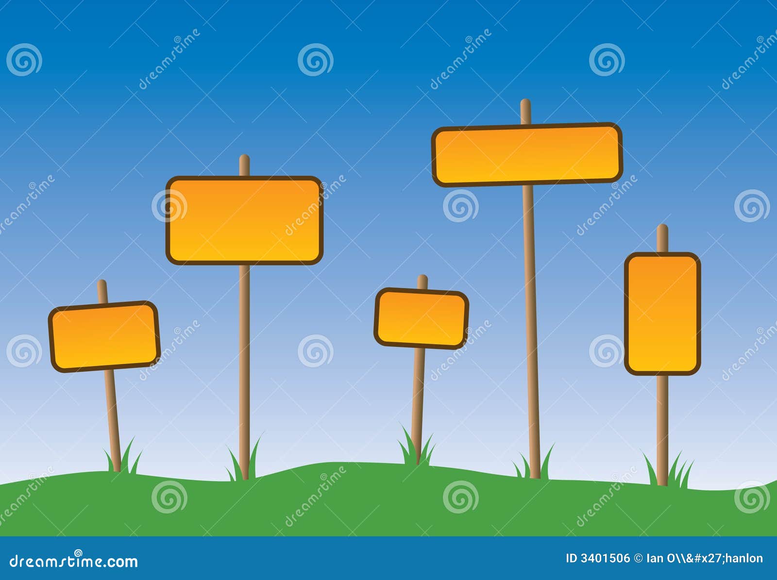 Blank signposts stock vector. Illustration of text, sign - 3401506
