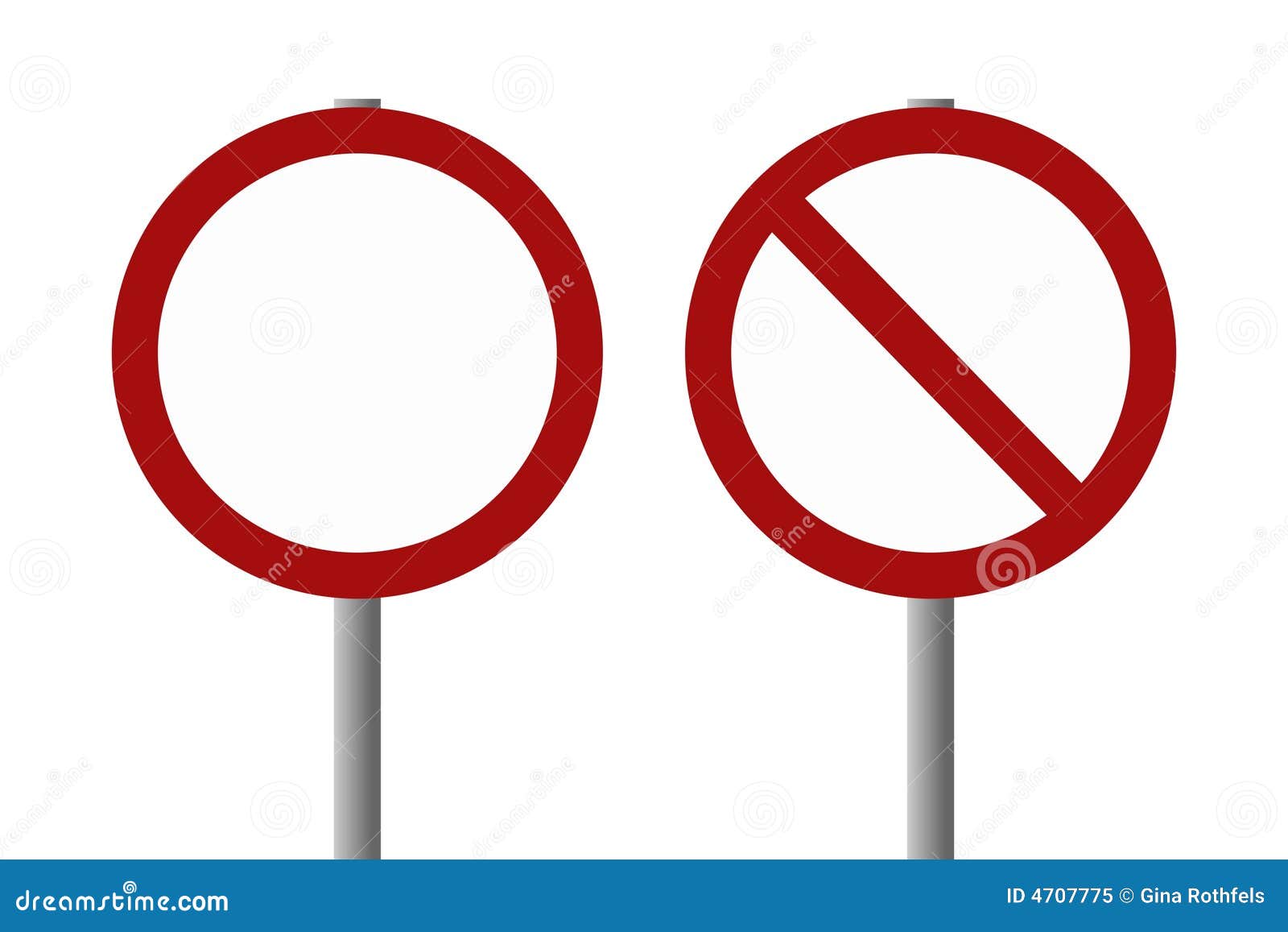 Blank Signs - Allowed, Not Allowed Cartoon Vector | CartoonDealer.com ...