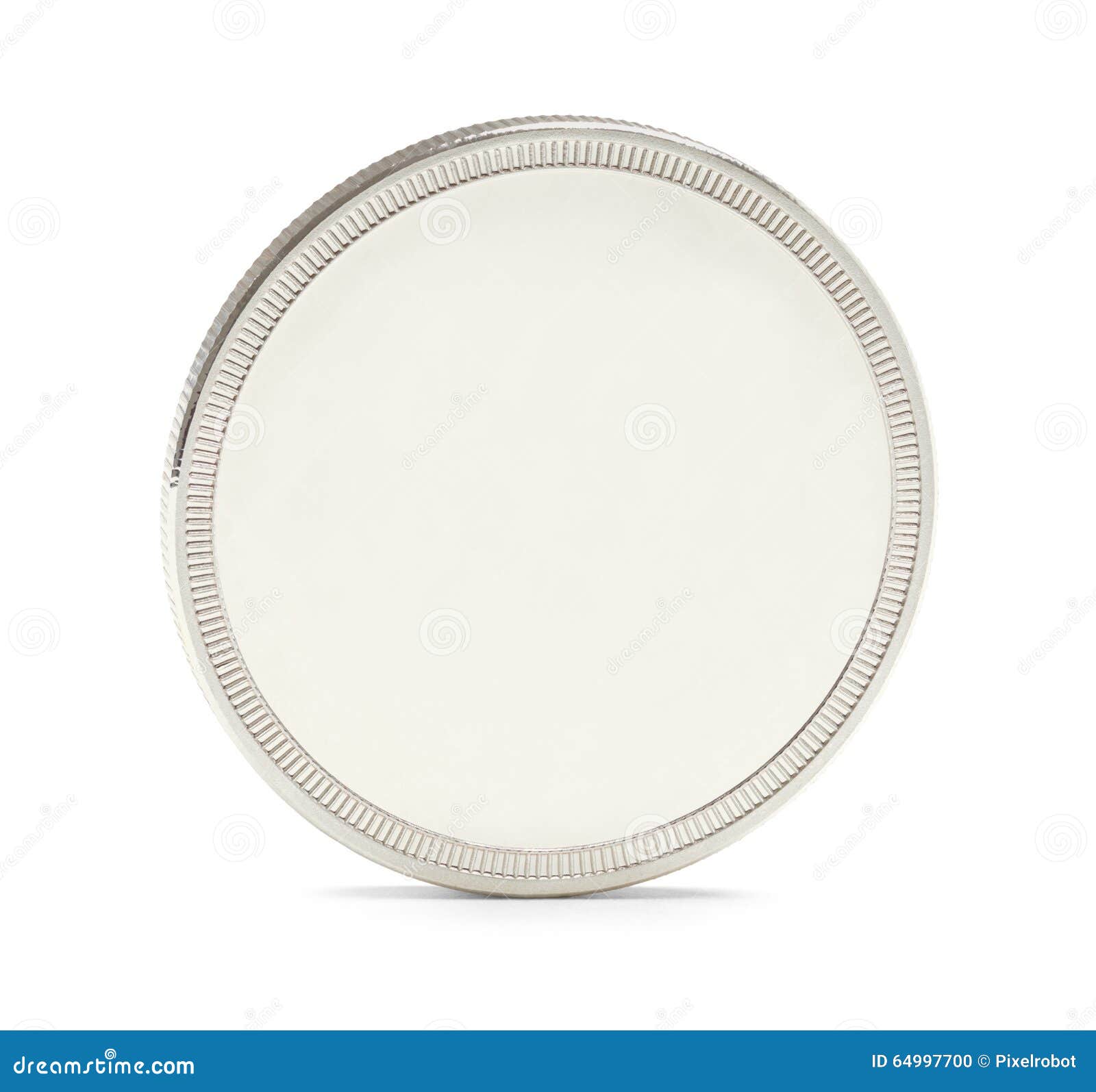 Blank Silver Coin stock photo. Image of blank, paying - 64997700