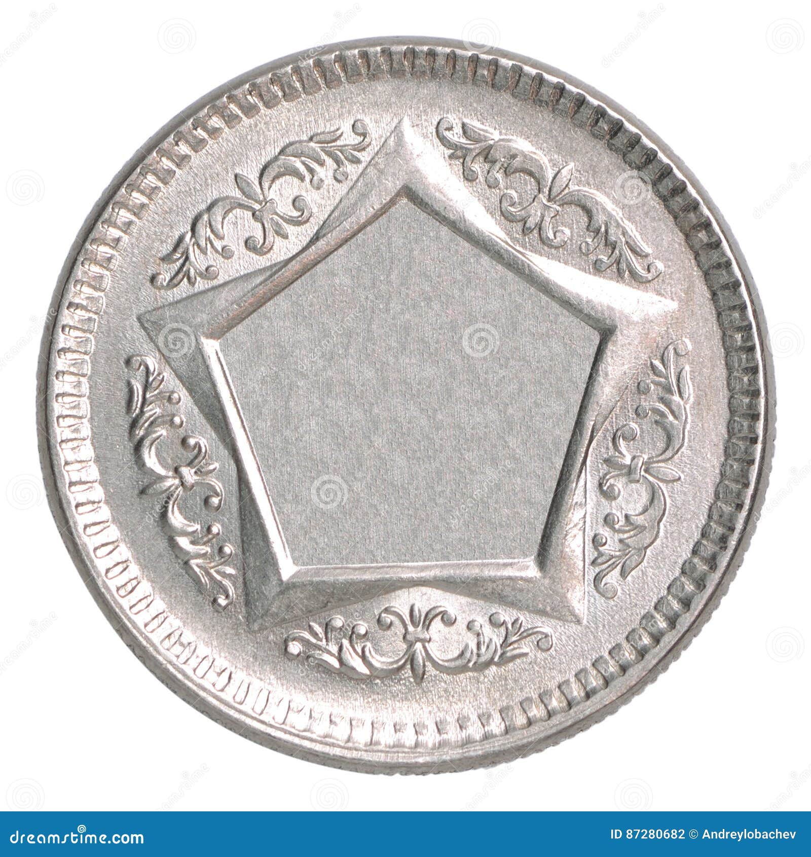 Blank silver coin stock photo. Image of close, finance - 87280682