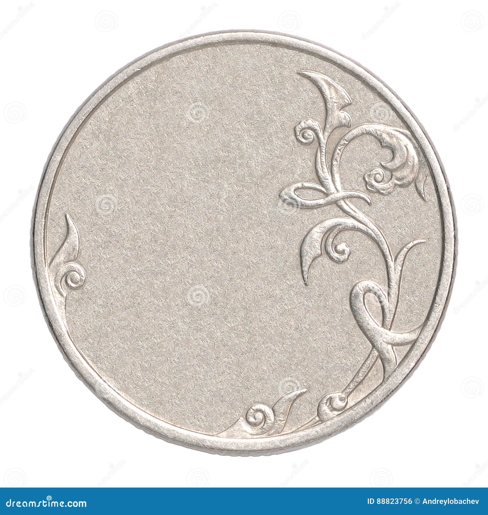 Blank silver coin stock photo. Image of isolated, bank - 88823756