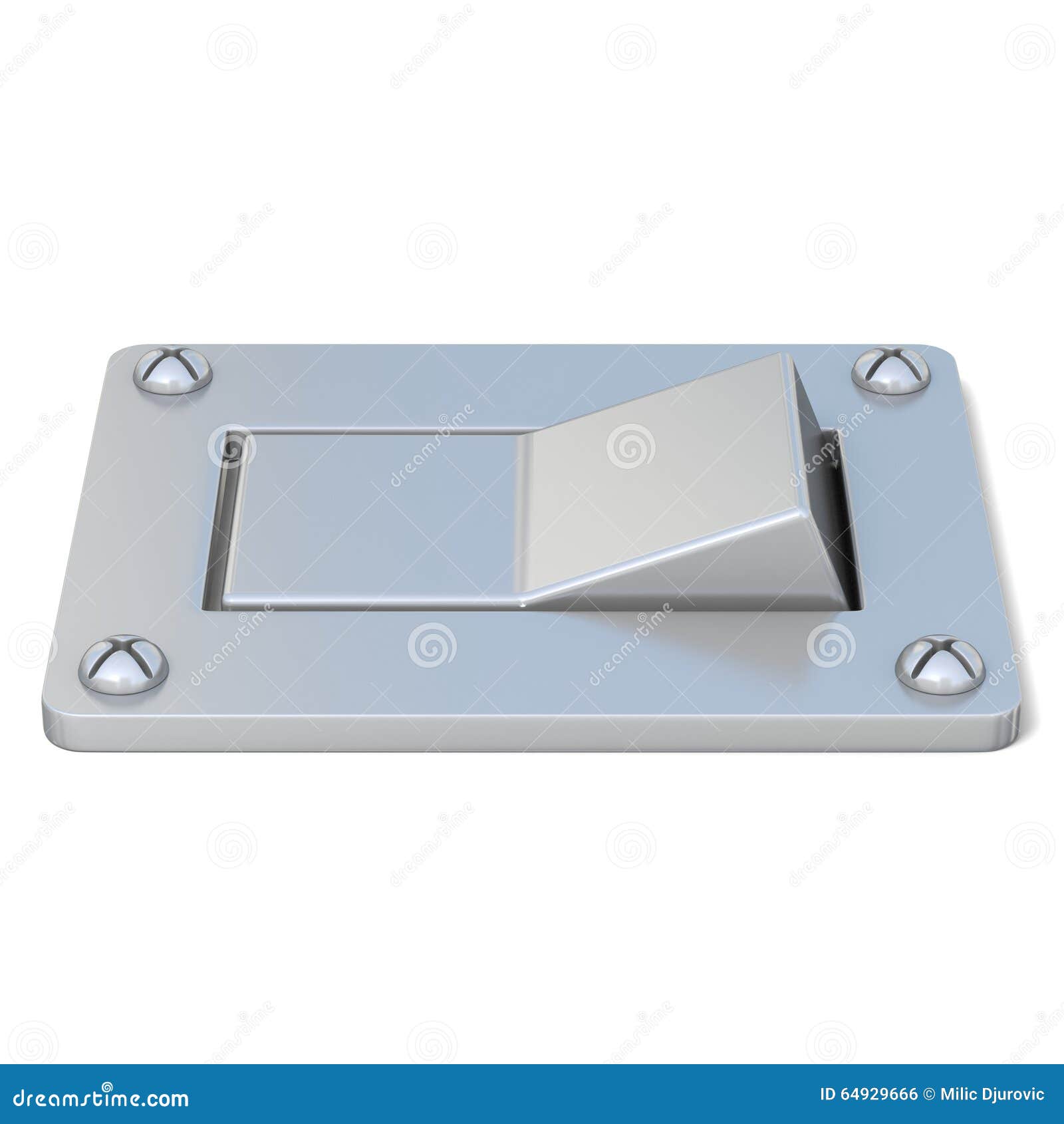Blank, Silver, Power Switch Button. Side View Stock Illustration ...