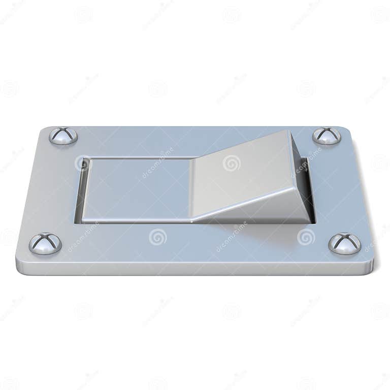 Blank, Silver, Power Switch Button. Side View Stock Illustration ...