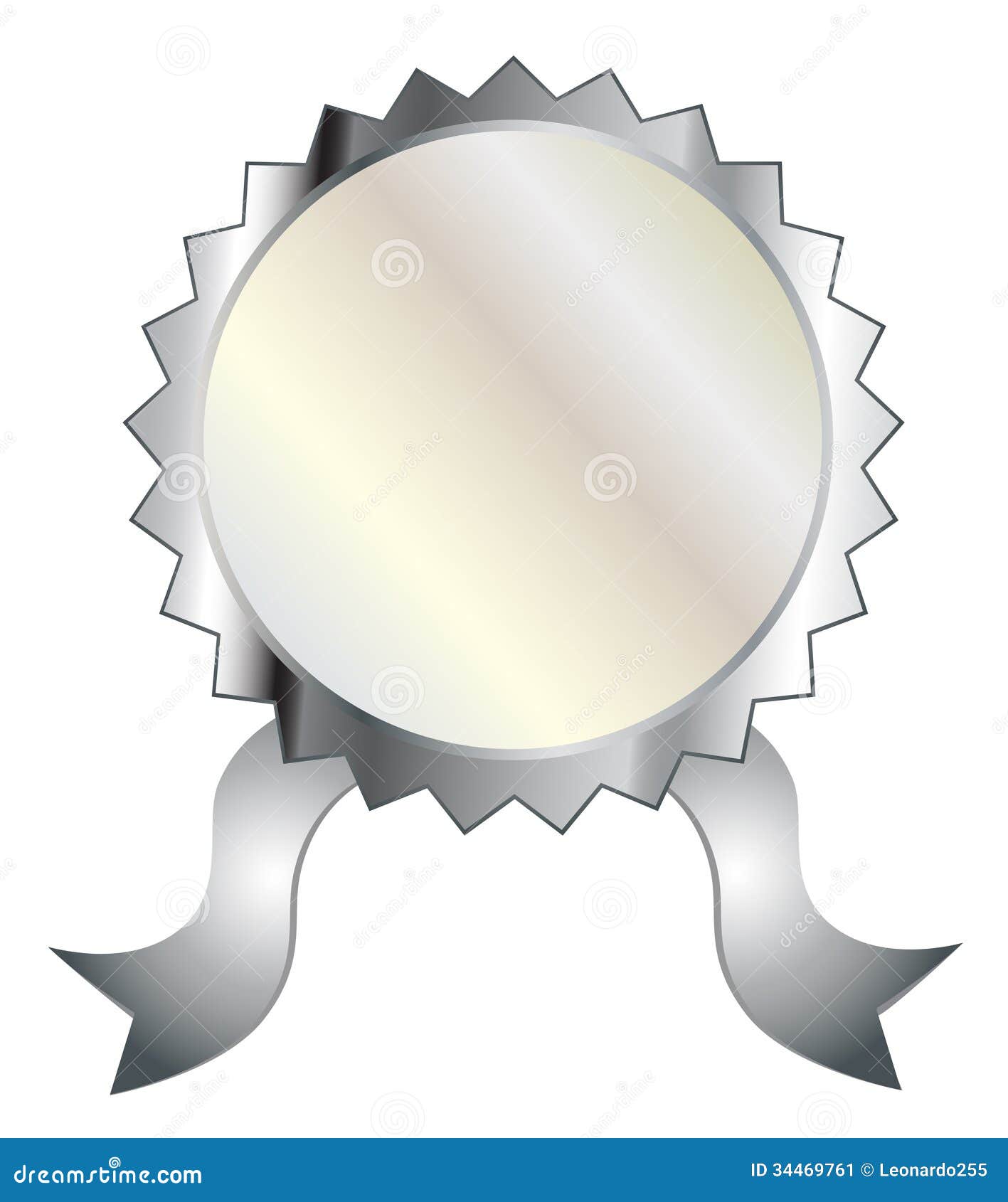 Blank silver seal stock vector. Illustration of award - 34469761