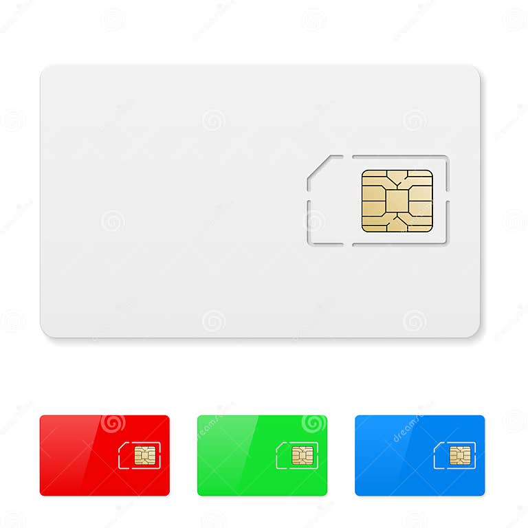 Blank SIM card stock vector. Illustration of metal, corporate - 28783152
