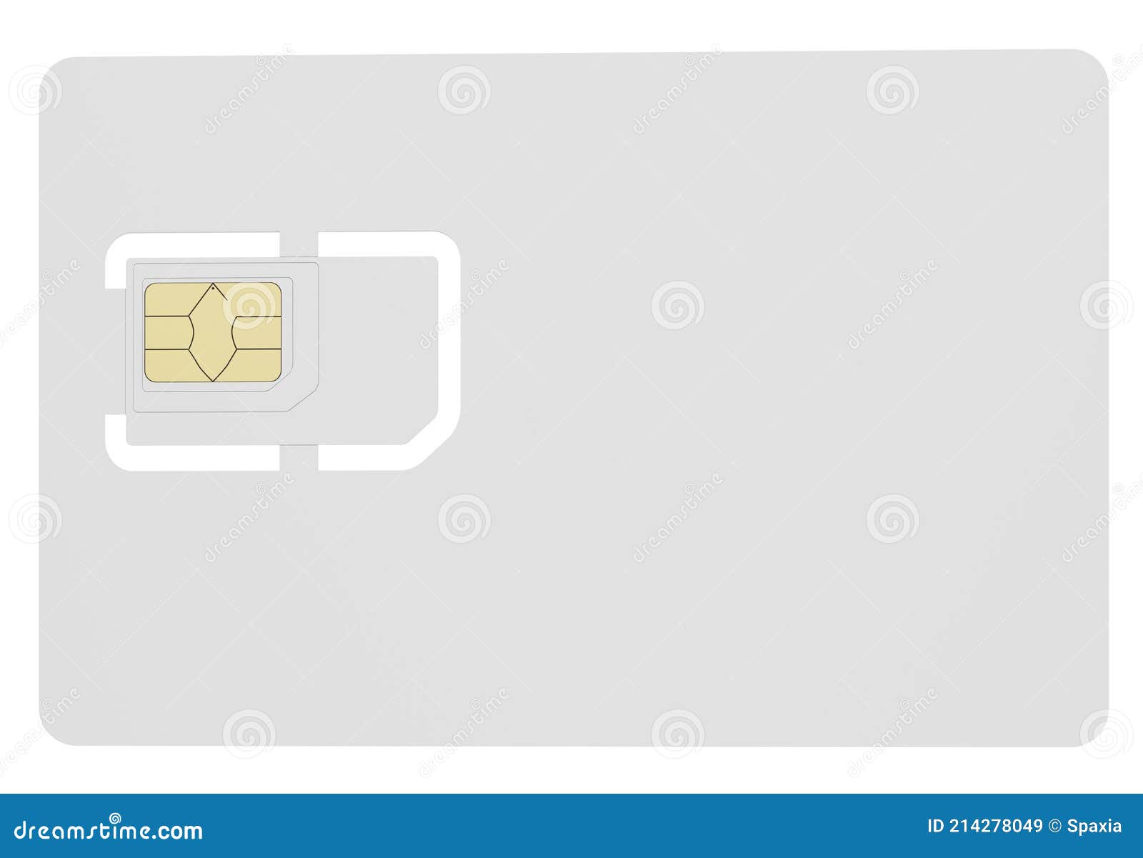 Blank Sim Card Isolated on White Background Stock Illustration ...
