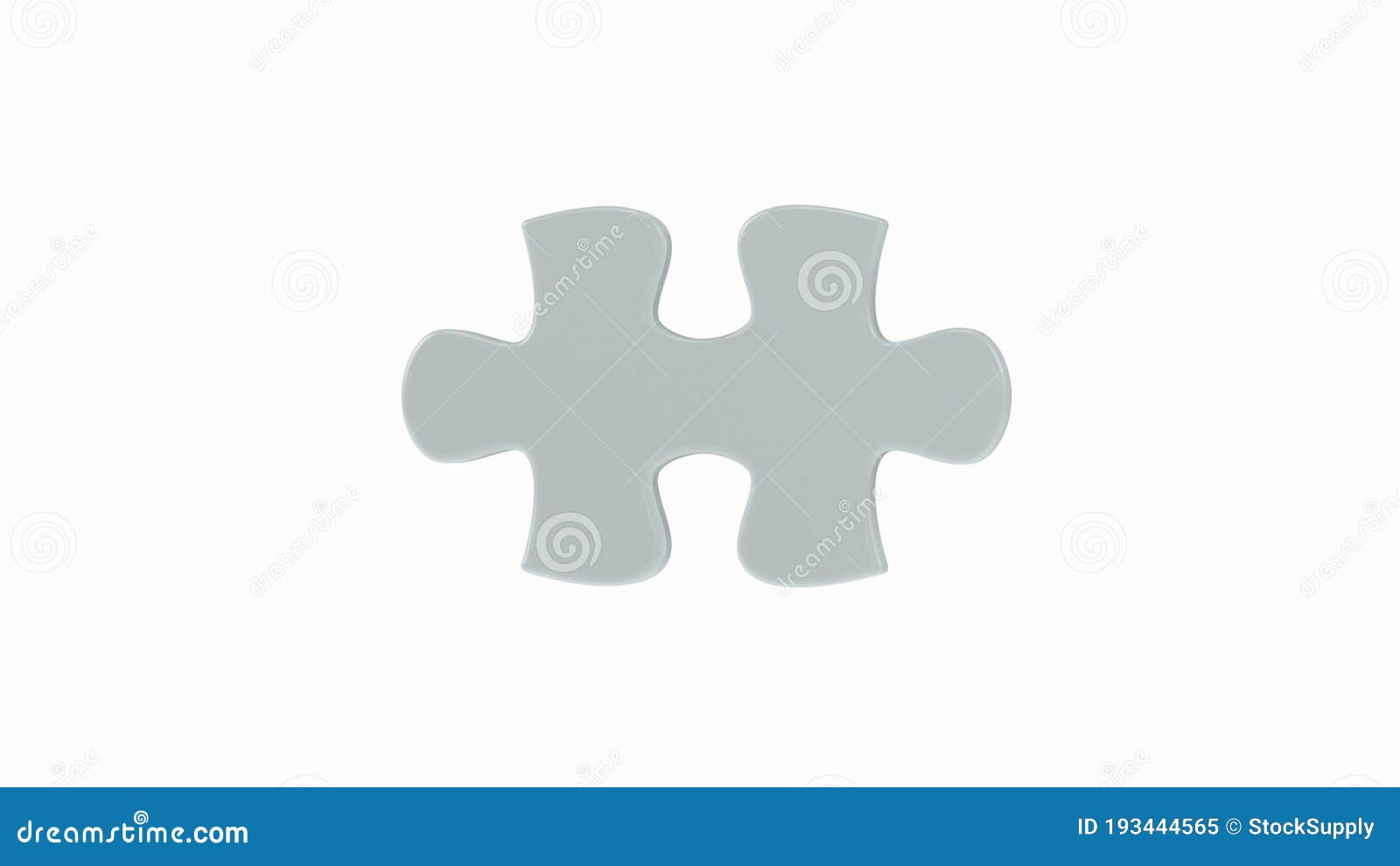 Blank Single Middle Horizontal Puzzle Piece. Stock Video - Video of ...