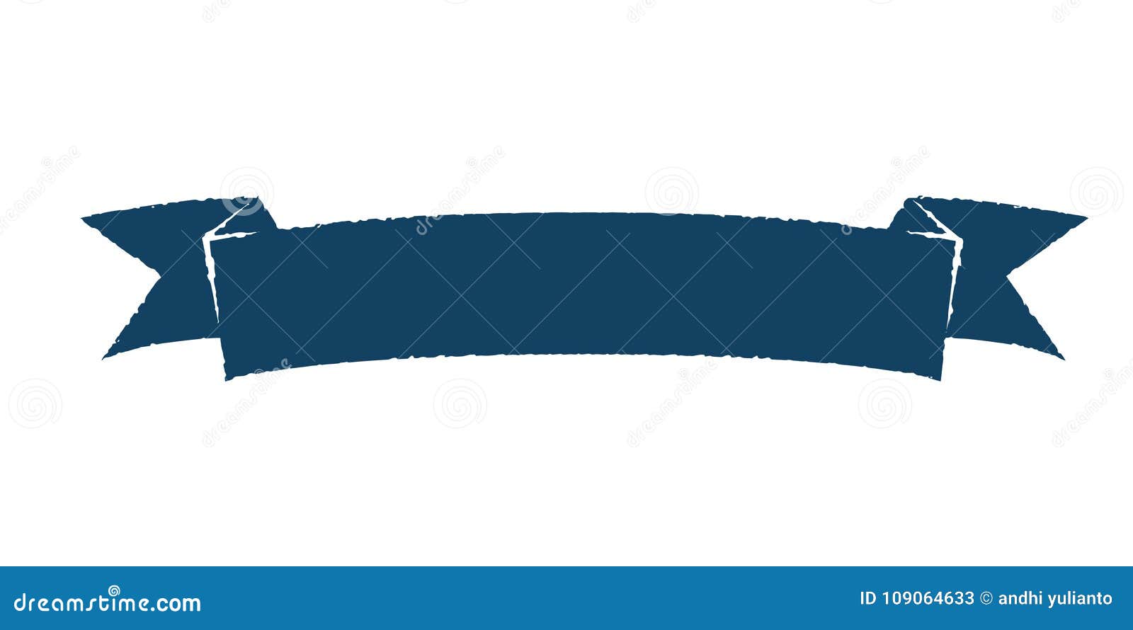 Vintage Rustic Blue Ribbon Banner Stock Vector - Illustration of draw ...