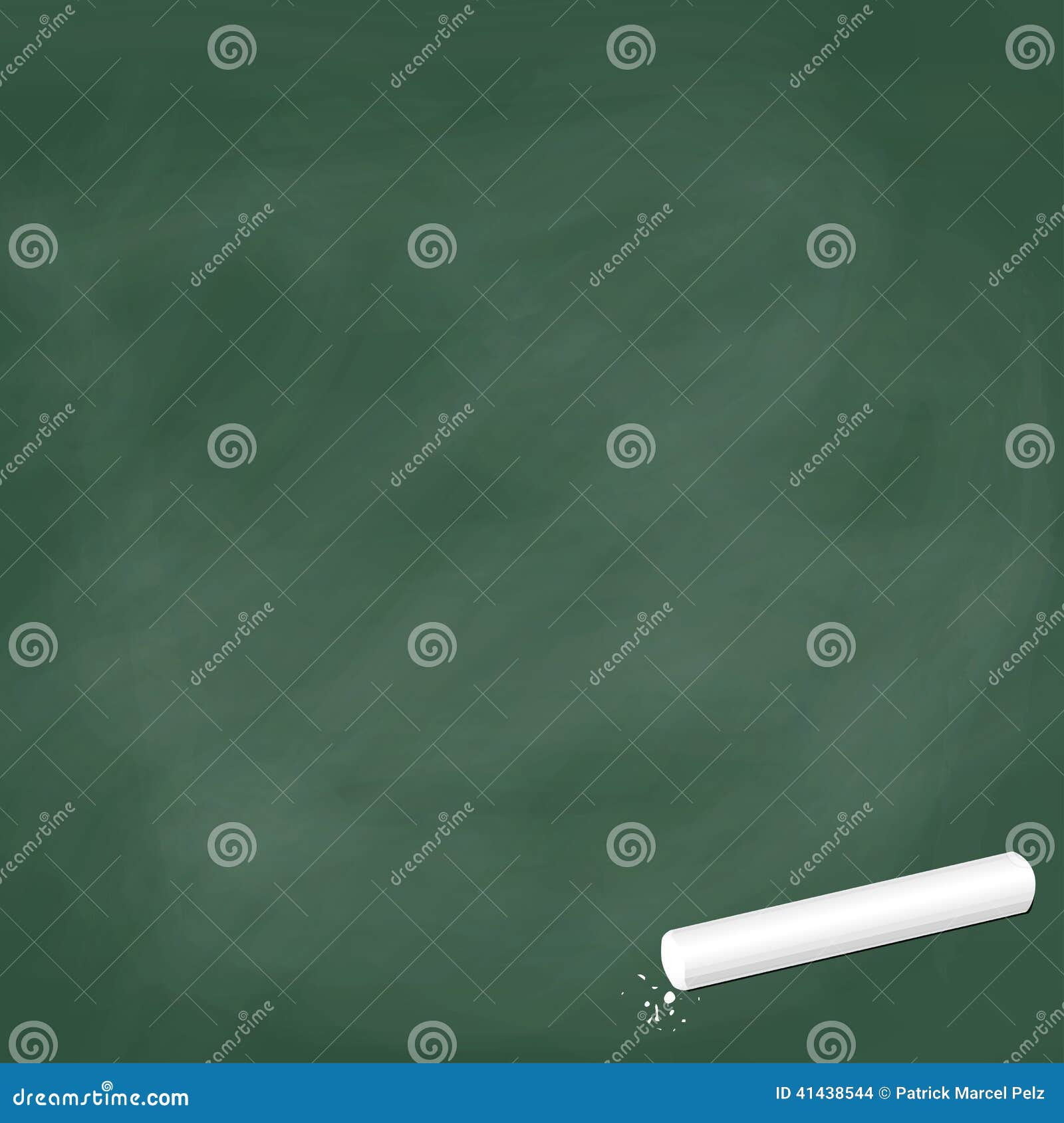 Blank Slate Blackboard Green with Chalk Stock Illustration ...