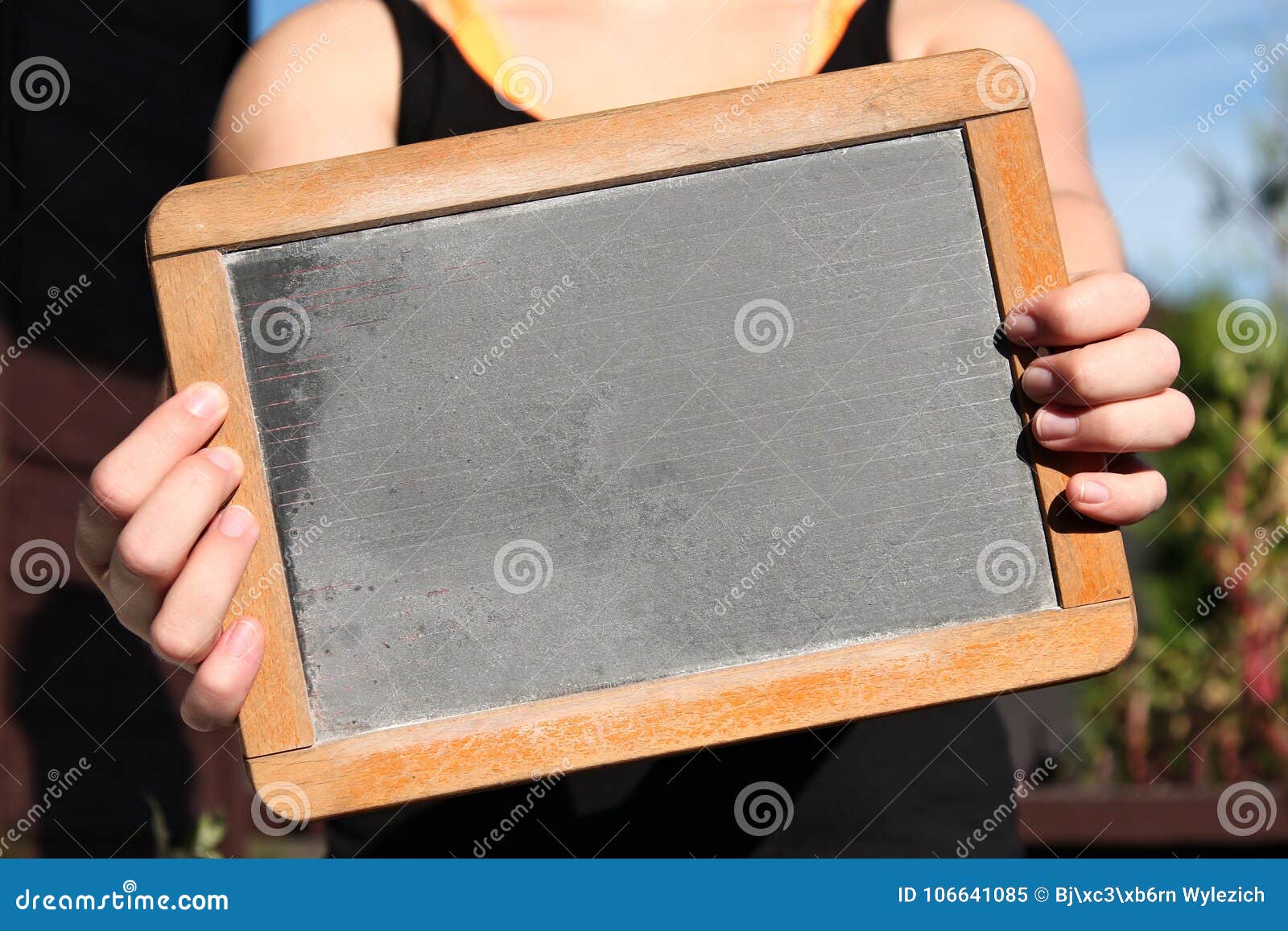 Blank slate stock image. Image of vintage, information - 106641085
