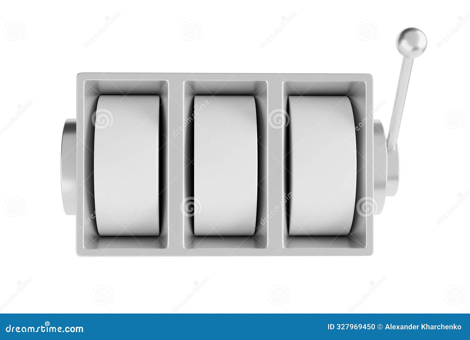 Blank Slot Machine with Spin Elements and Lever Arm . 3d Rendering ...