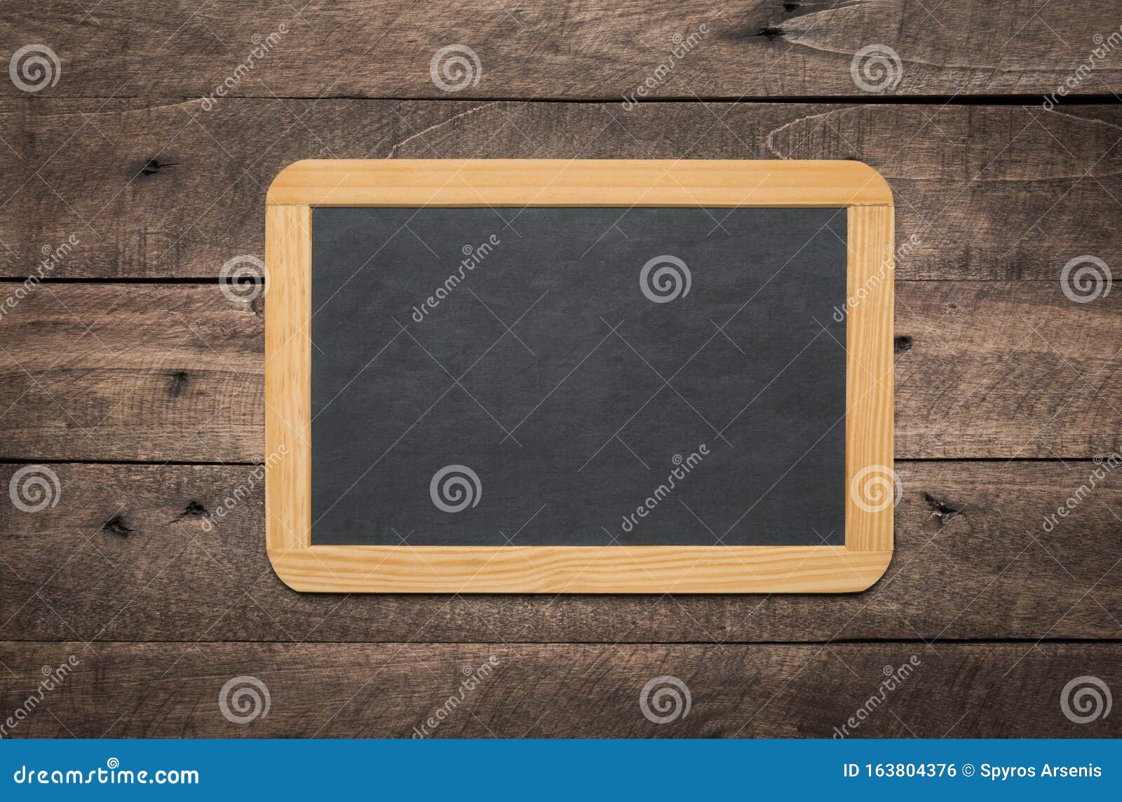 Blank Small Chalkboard on an Old Rustic Background, Close Up Stock ...