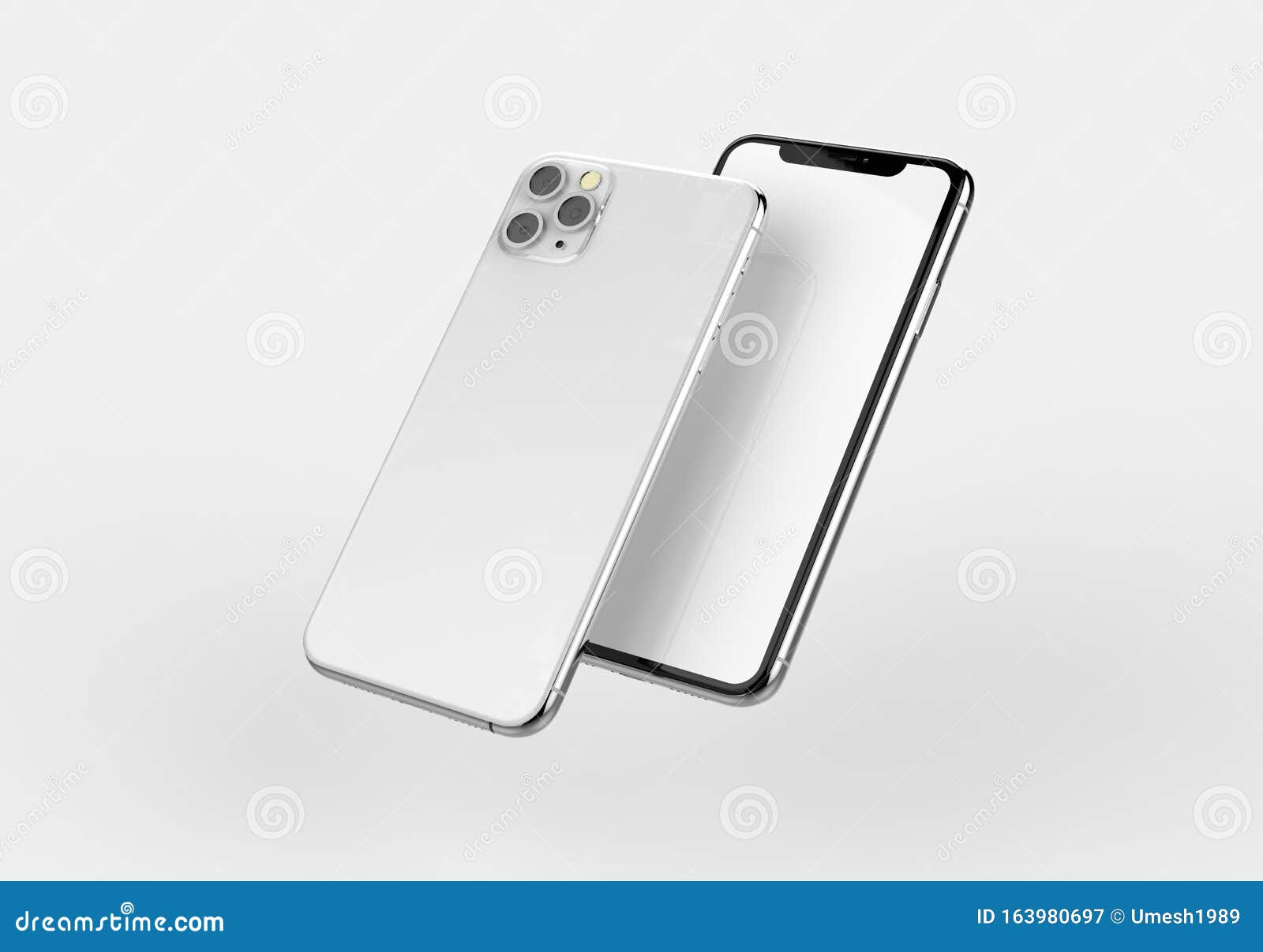 Blank Smart Phone 3d Render Illustration. Stock Illustration ...