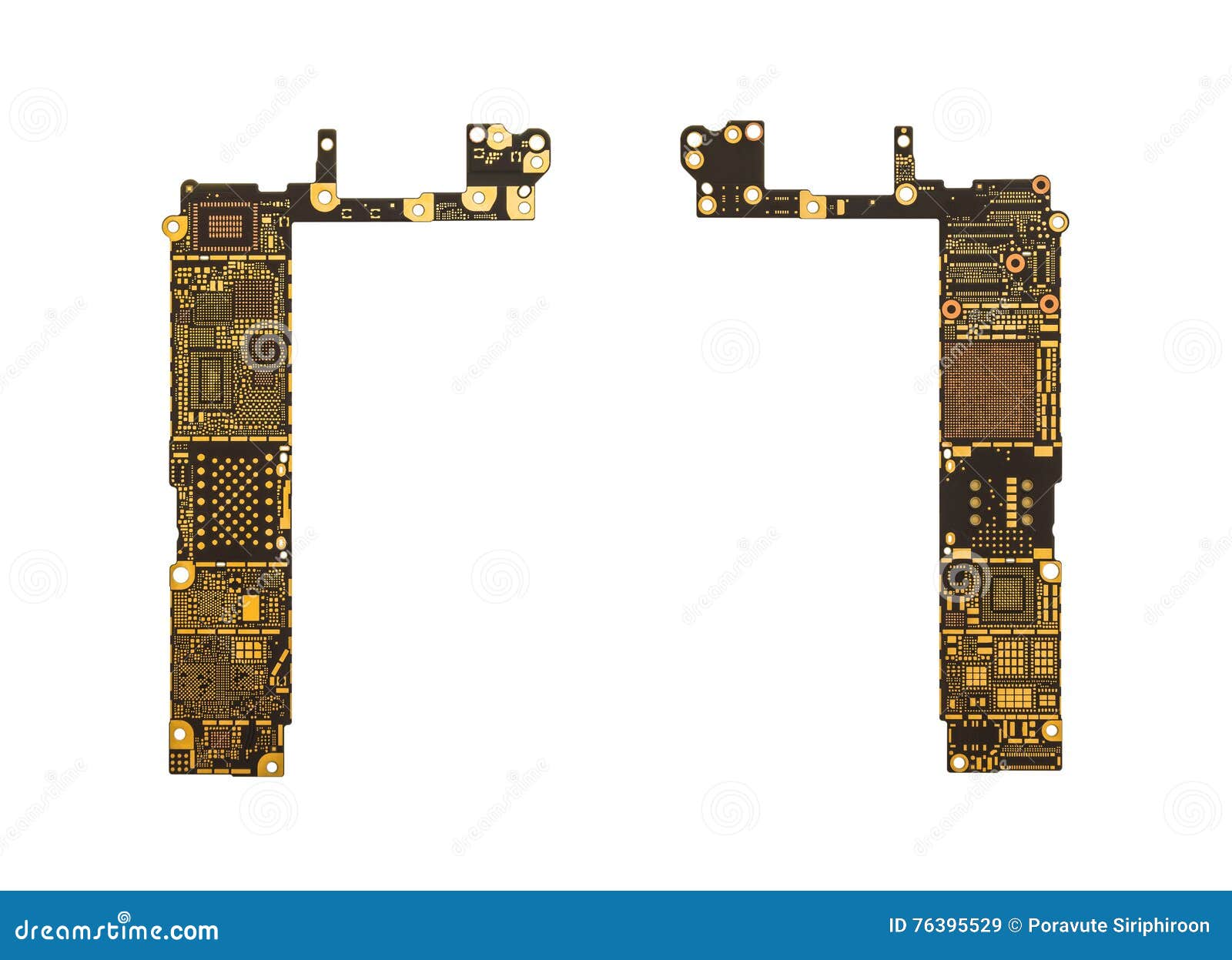 Blank Smart Phone Circuit Board Isolate Stock Image - Image of ...