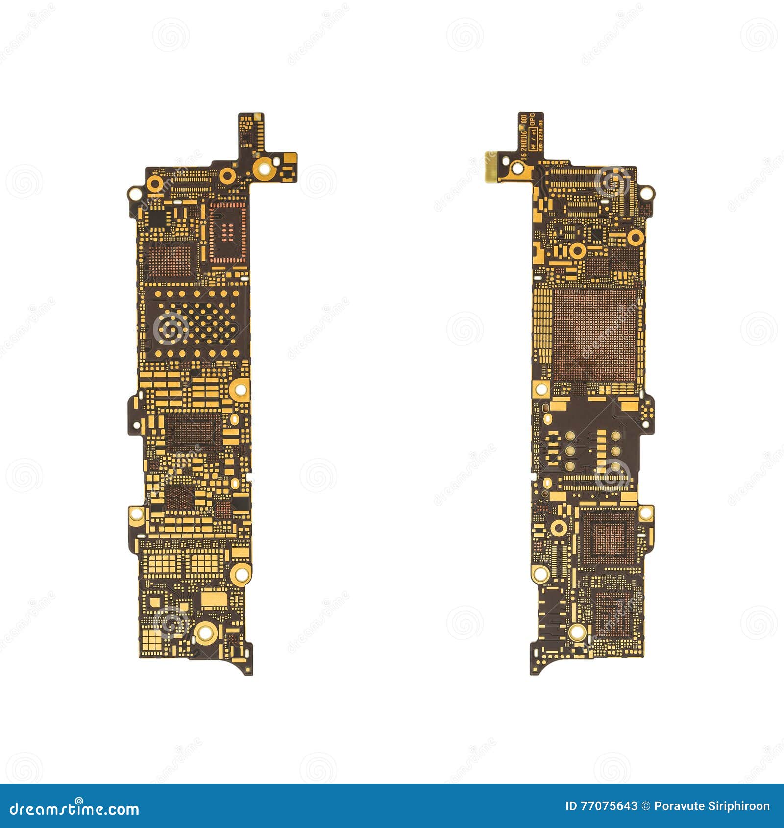 Blank Smart Phone Circuit Board Isolate Stock Image - Image of isolated ...