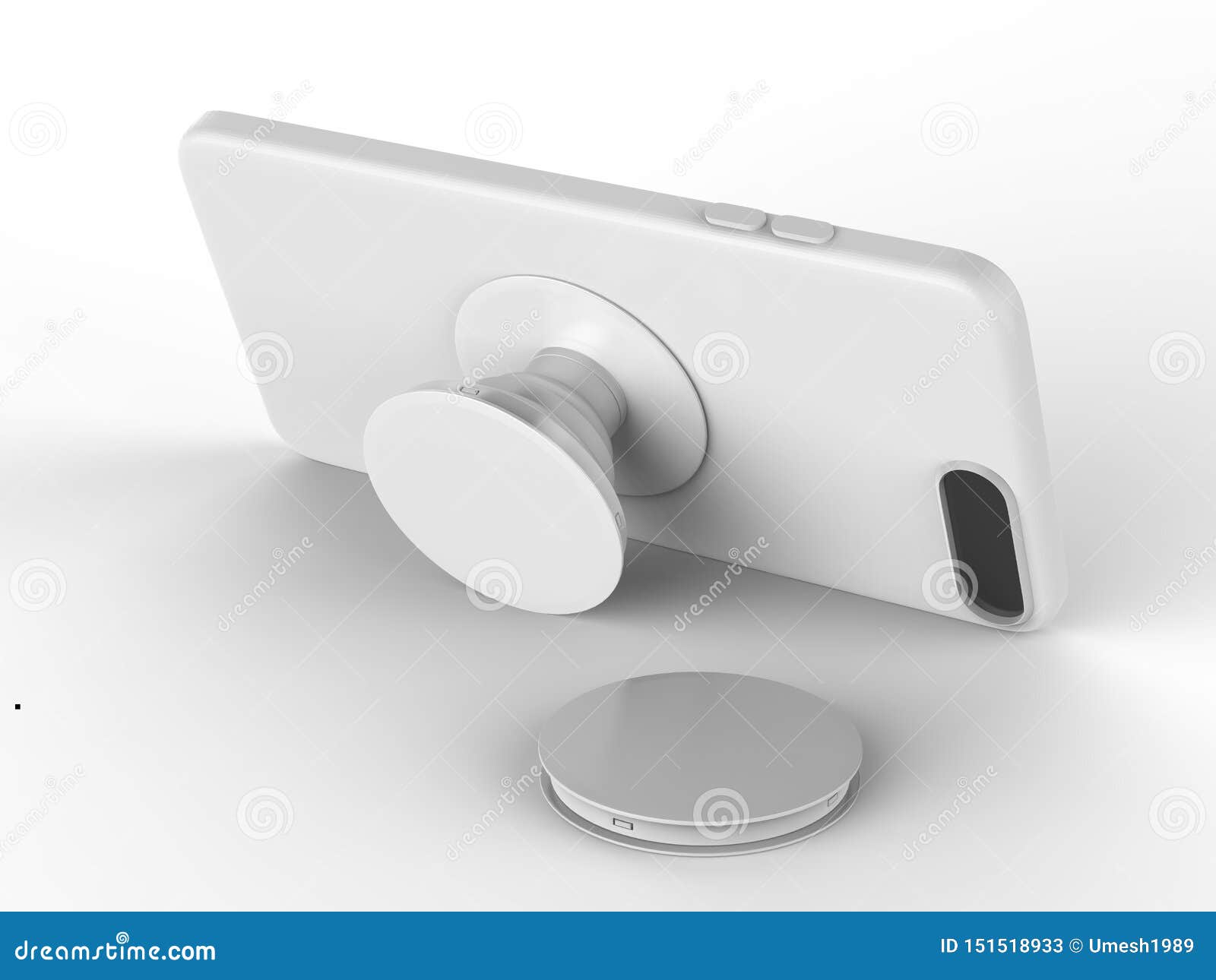 Blank Smart Phone Pop Socket Stand and Holder for Branding. 3d ...