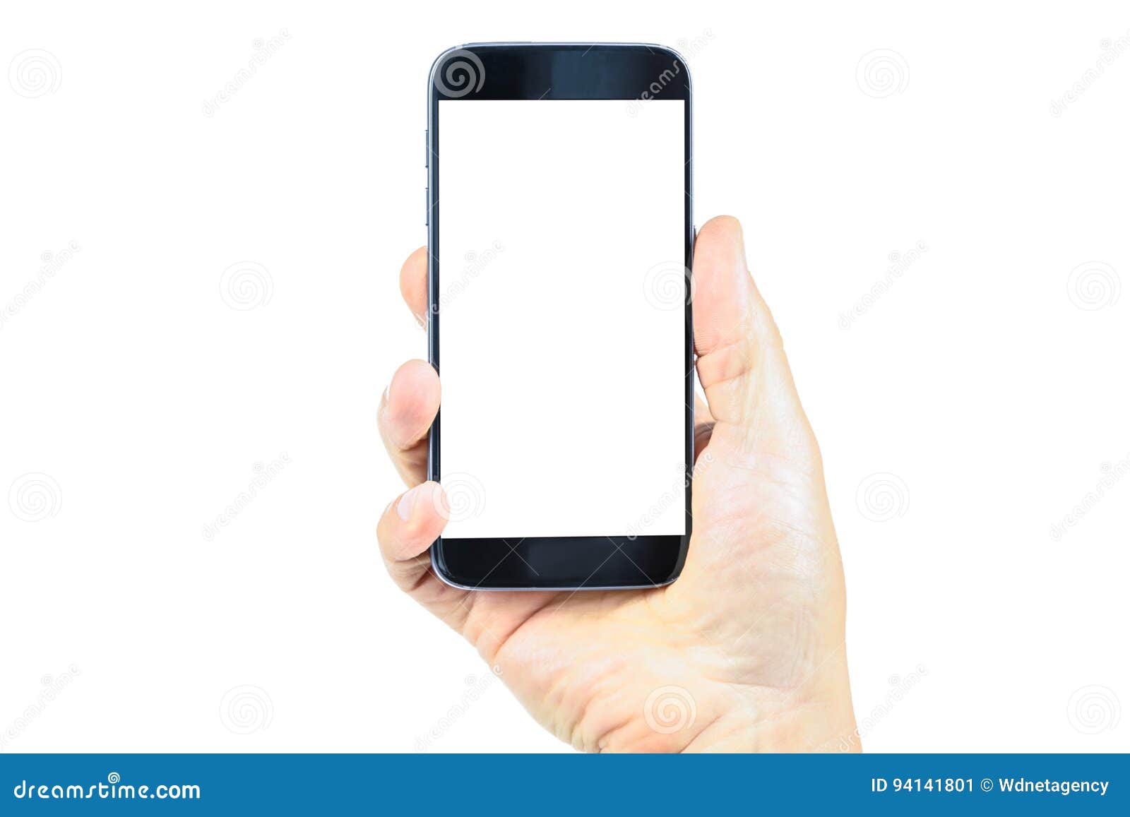 Blank Smartphone in the Hand. Stock Image - Image of media, digital ...