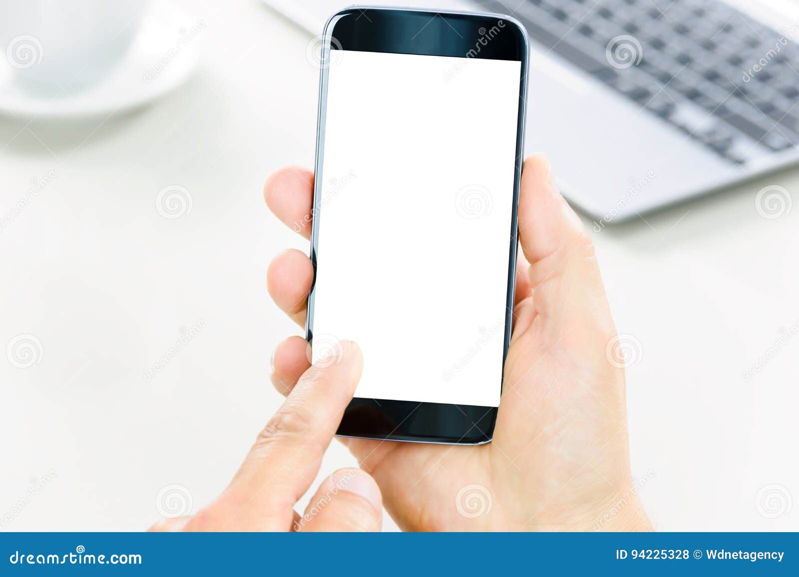 Blank Smartphone in the Hand. Stock Photo - Image of internet, screen ...