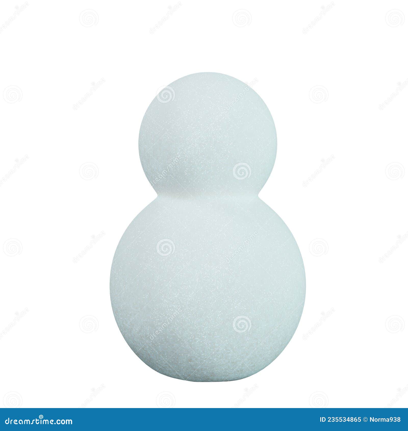 Blank of a Snowman, 3d Render. Empty 3d Snowman, Template Stock ...