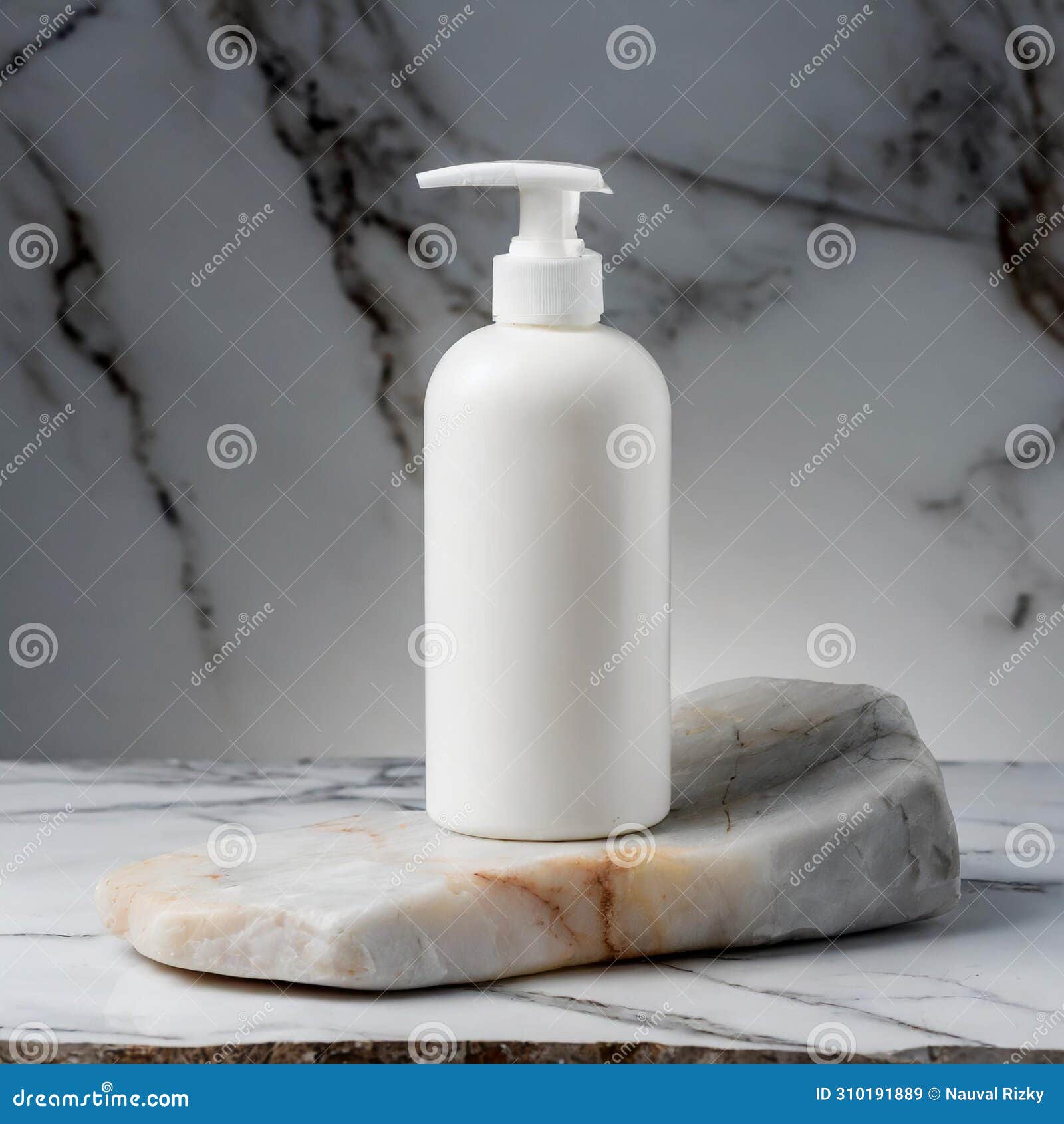 Blank Soap Bottle Mockup On Marble Background Stock Image ...