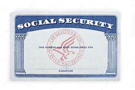 Blank Social Security Card on a White Stock Image - Image of dollar ...